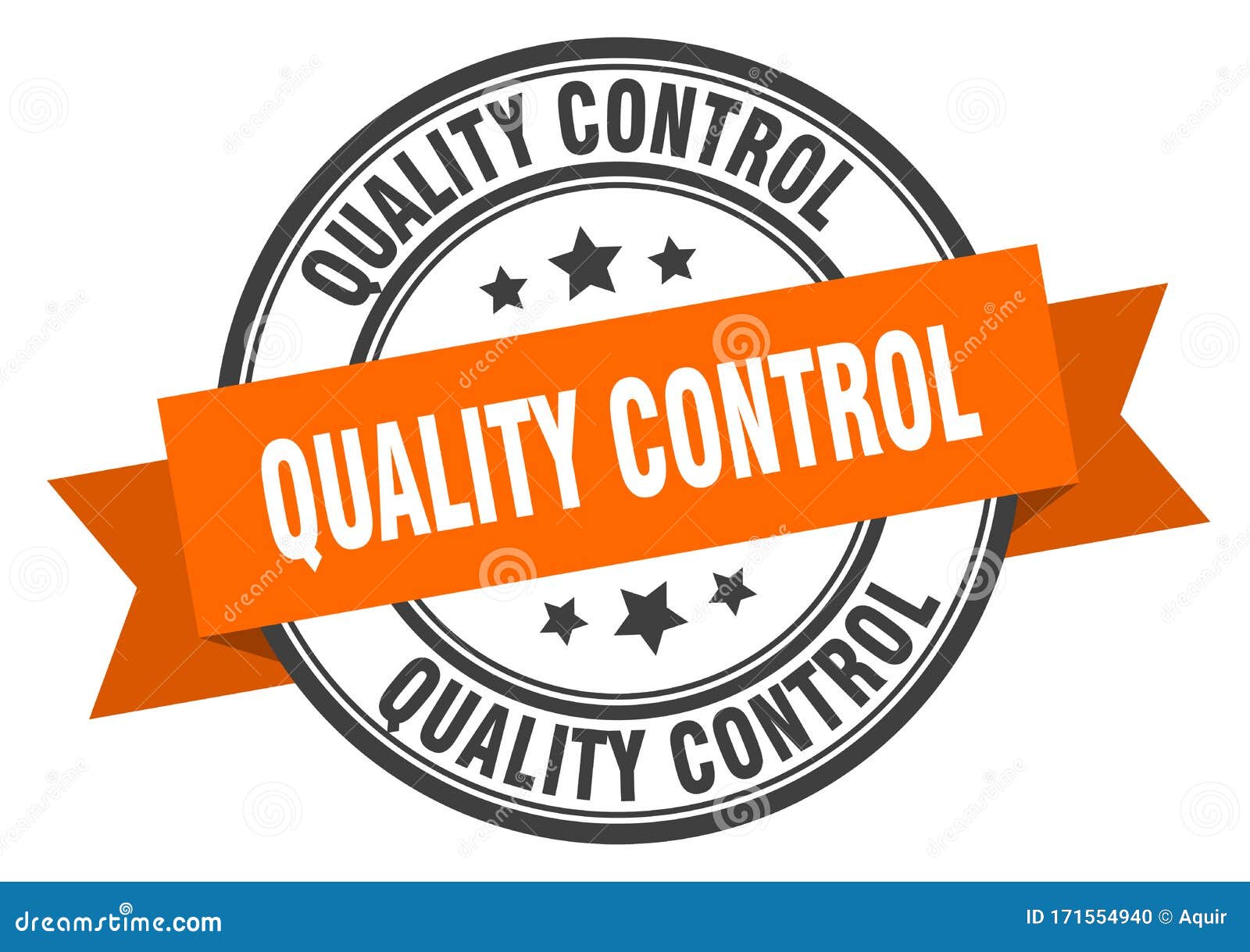 Quality Control Label. Quality Control Round Band Sign Stock Vector ...