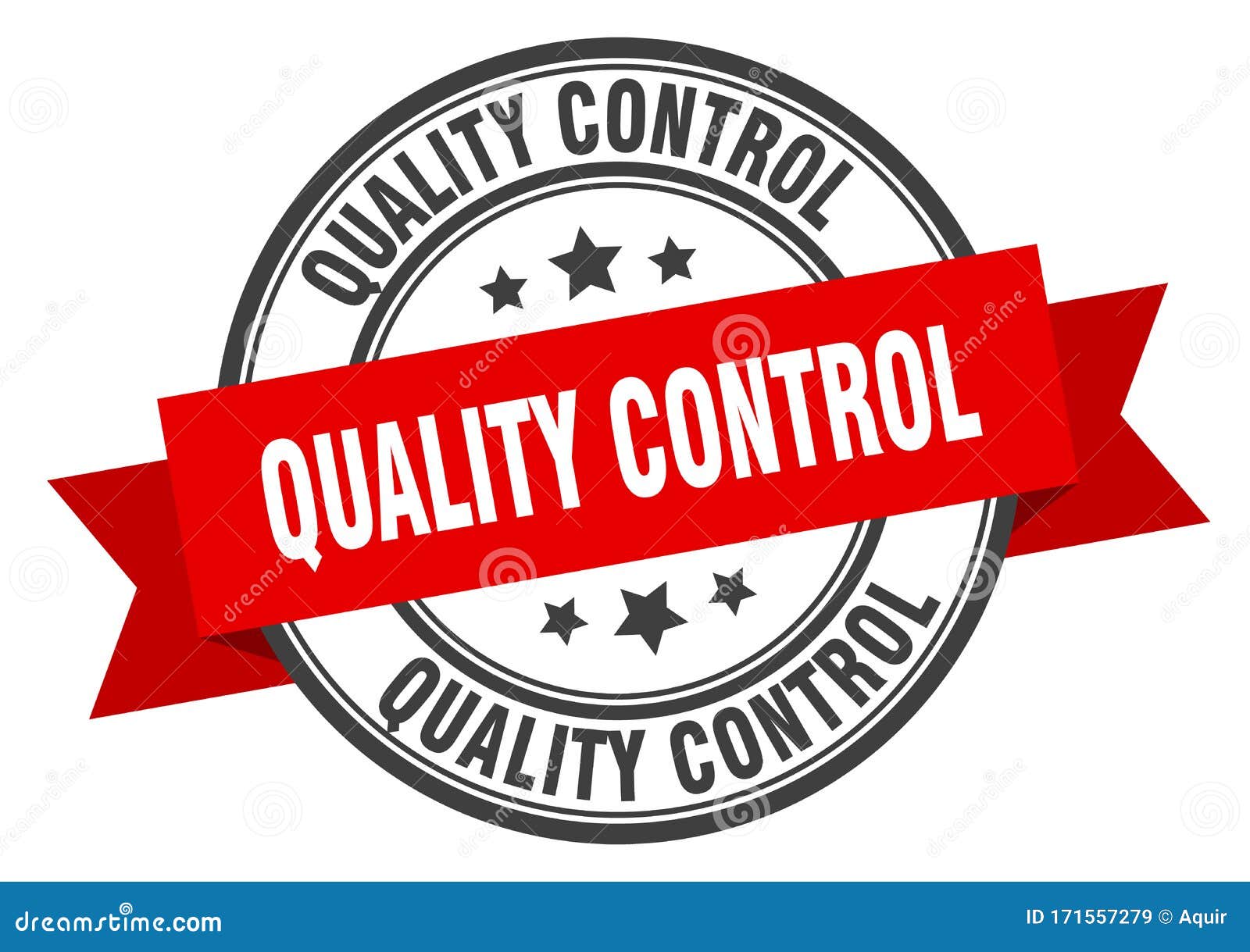 Quality Control Label. Quality Control Round Band Sign Stock Vector ...