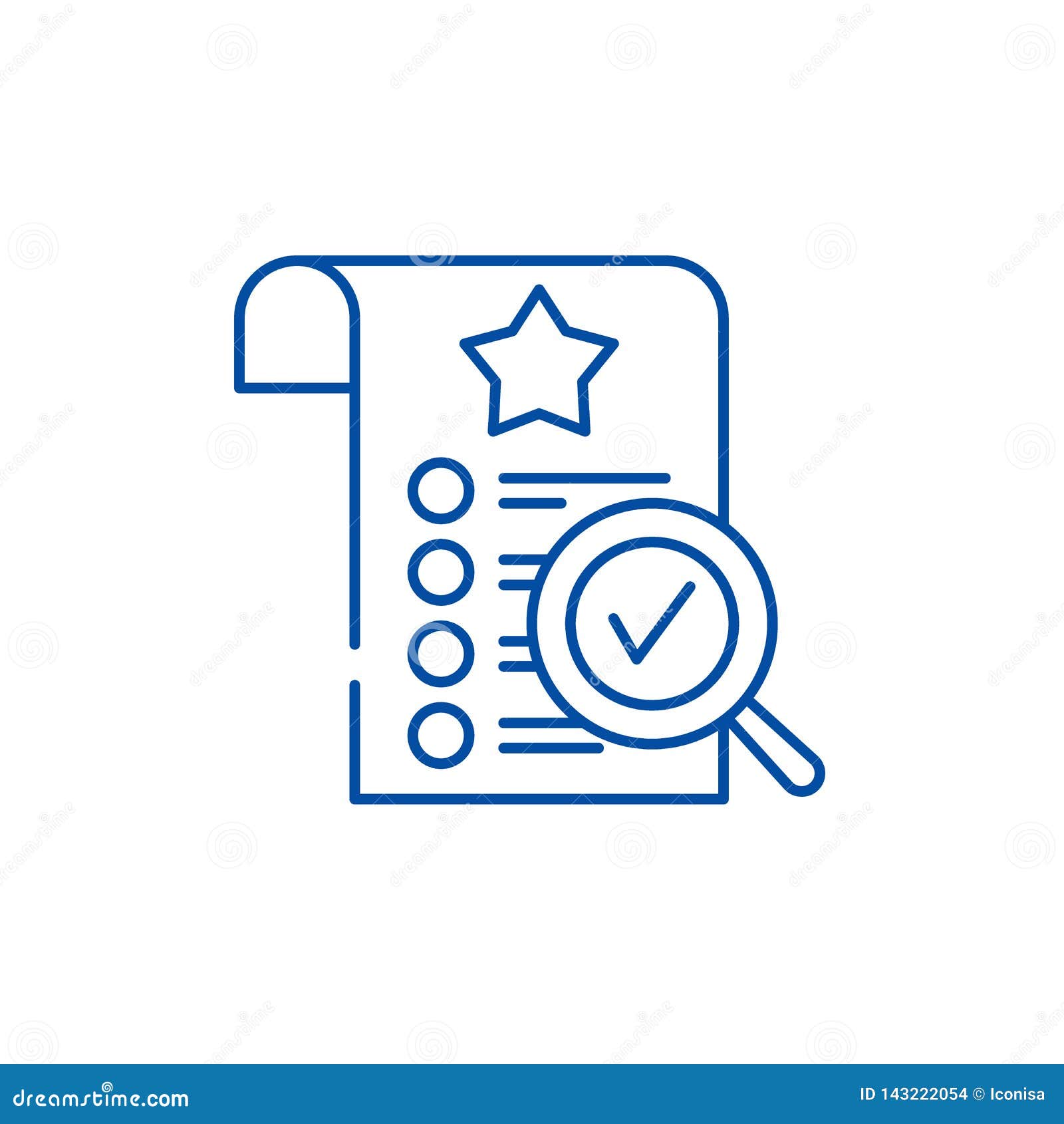 Quality Control Line Icon Concept. Quality Control Flat Vector Symbol ...