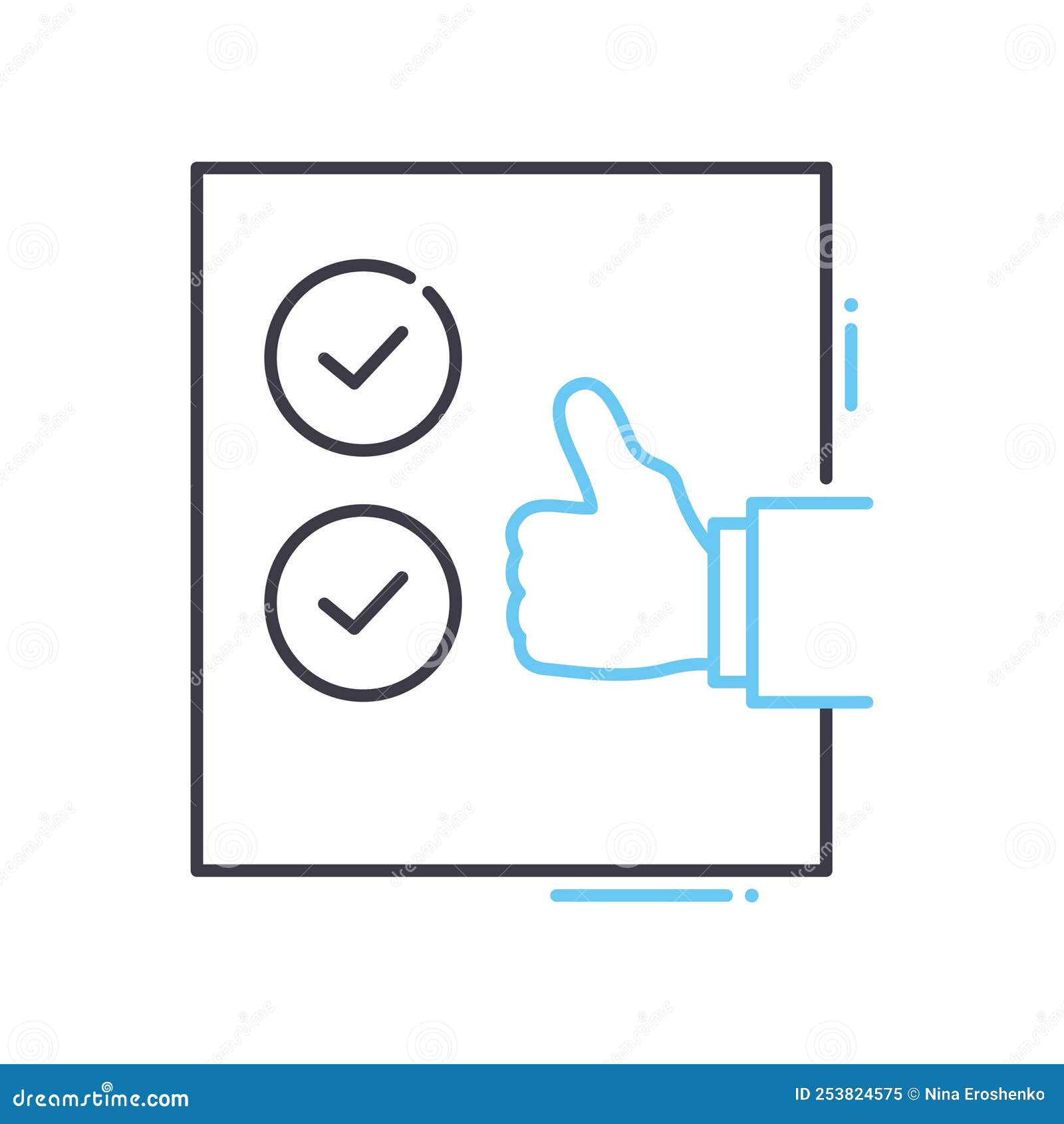 Quality Control Line Icon, Outline Symbol, Vector Illustration, Concept ...