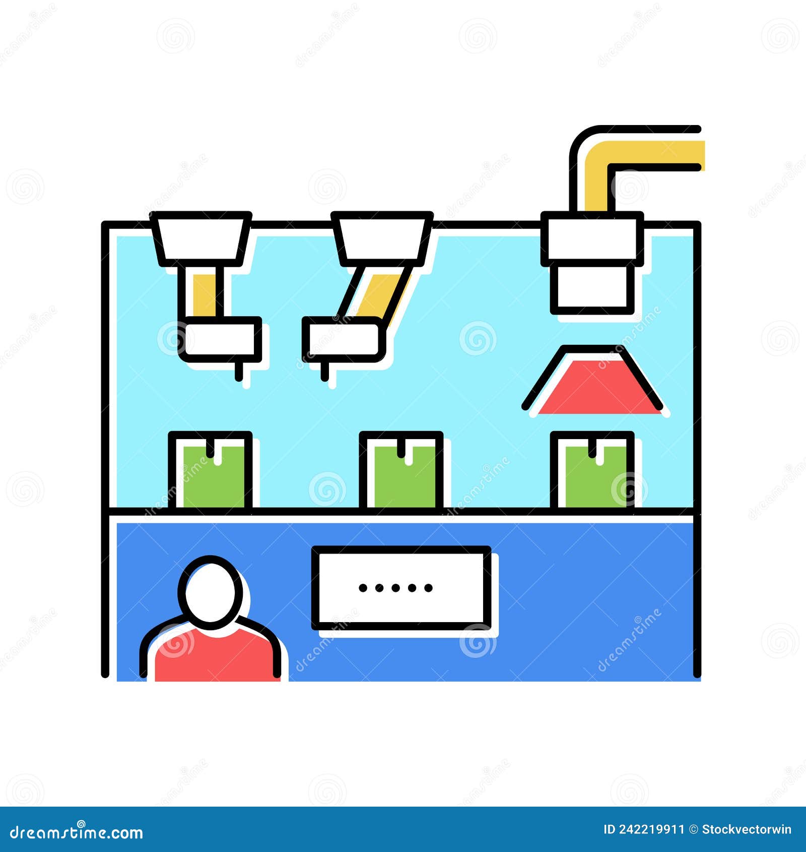 Quality Control Machine Color Icon Vector Illustration Stock Vector ...