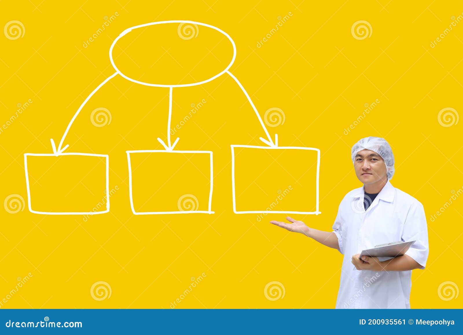 Quality Control Man and Empty Geometric Shape Stock Image - Image of ...