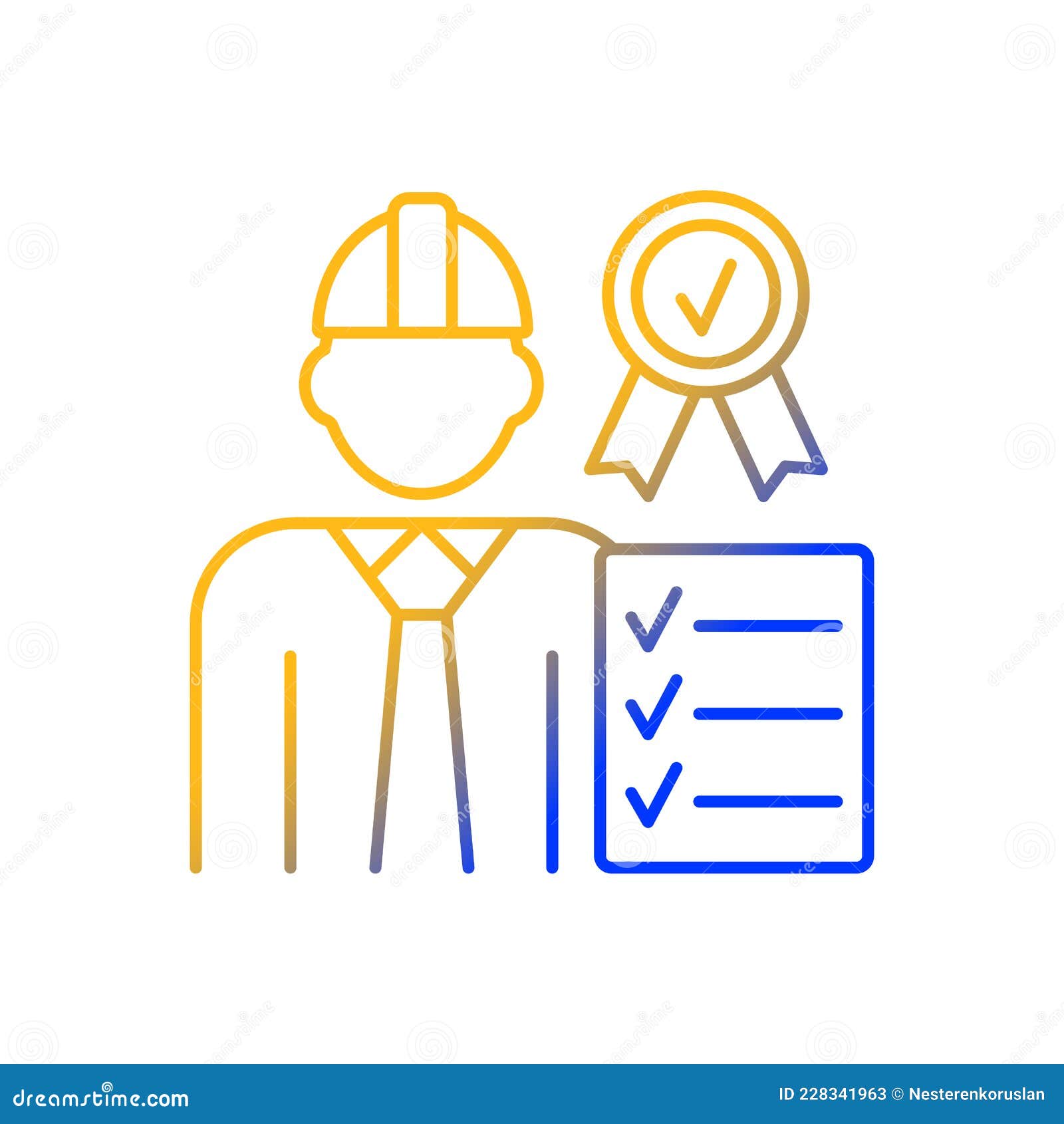 Quality Control Manager Gradient Linear Vector Icon Stock Vector ...