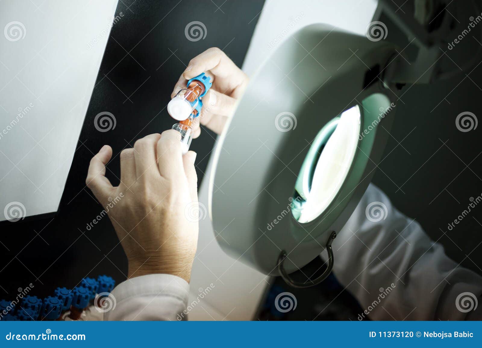 Quality Control of Medicine Stock Photo - Image of overlooking, vial ...