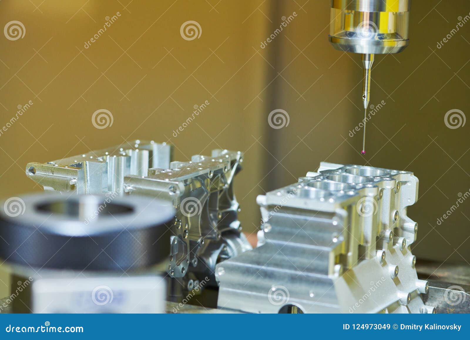 Quality Control on Milling CNC Machine. Precision Probe Sensor at ...