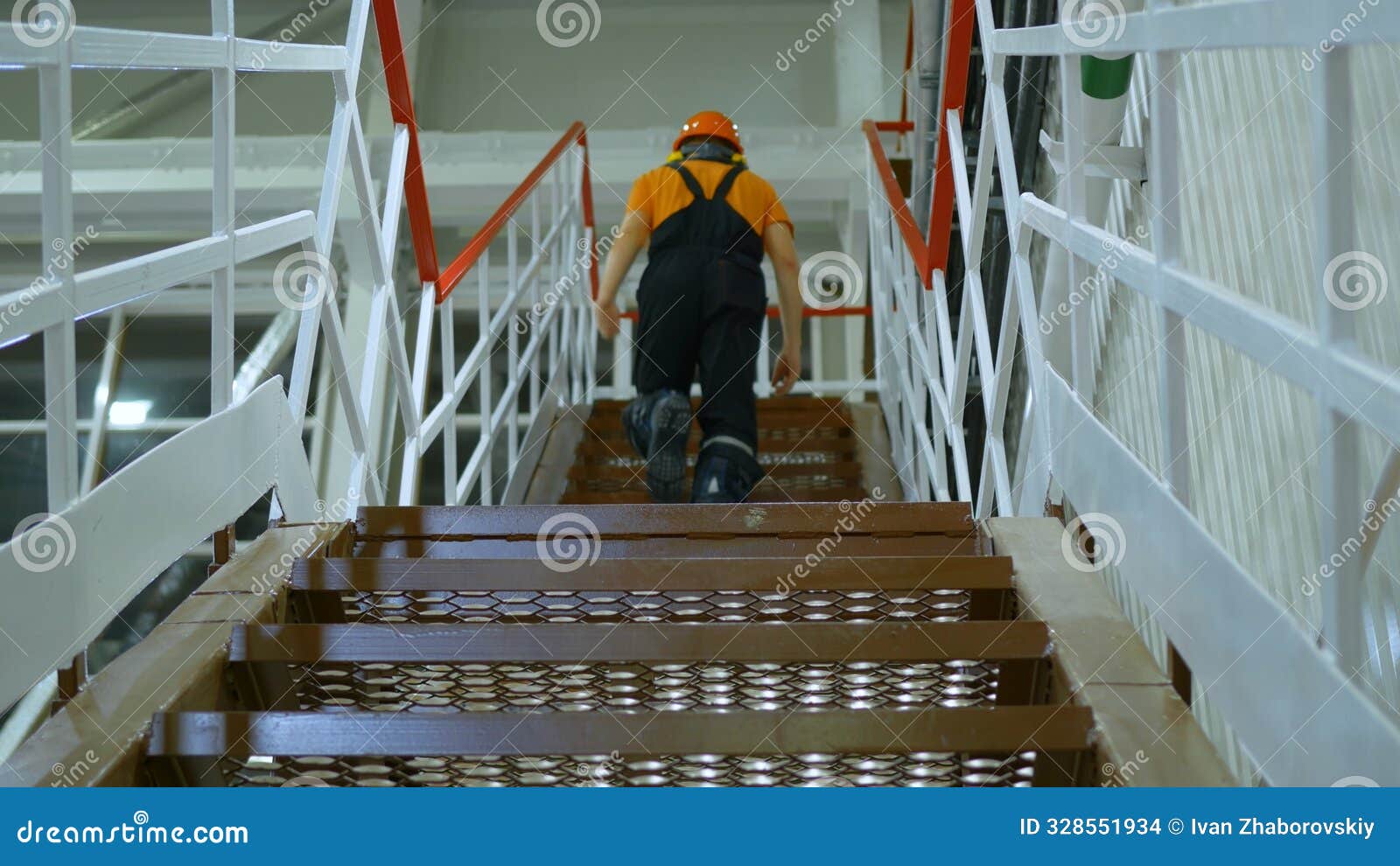 Quality Control Operator Inspects Factory Installations during Night ...