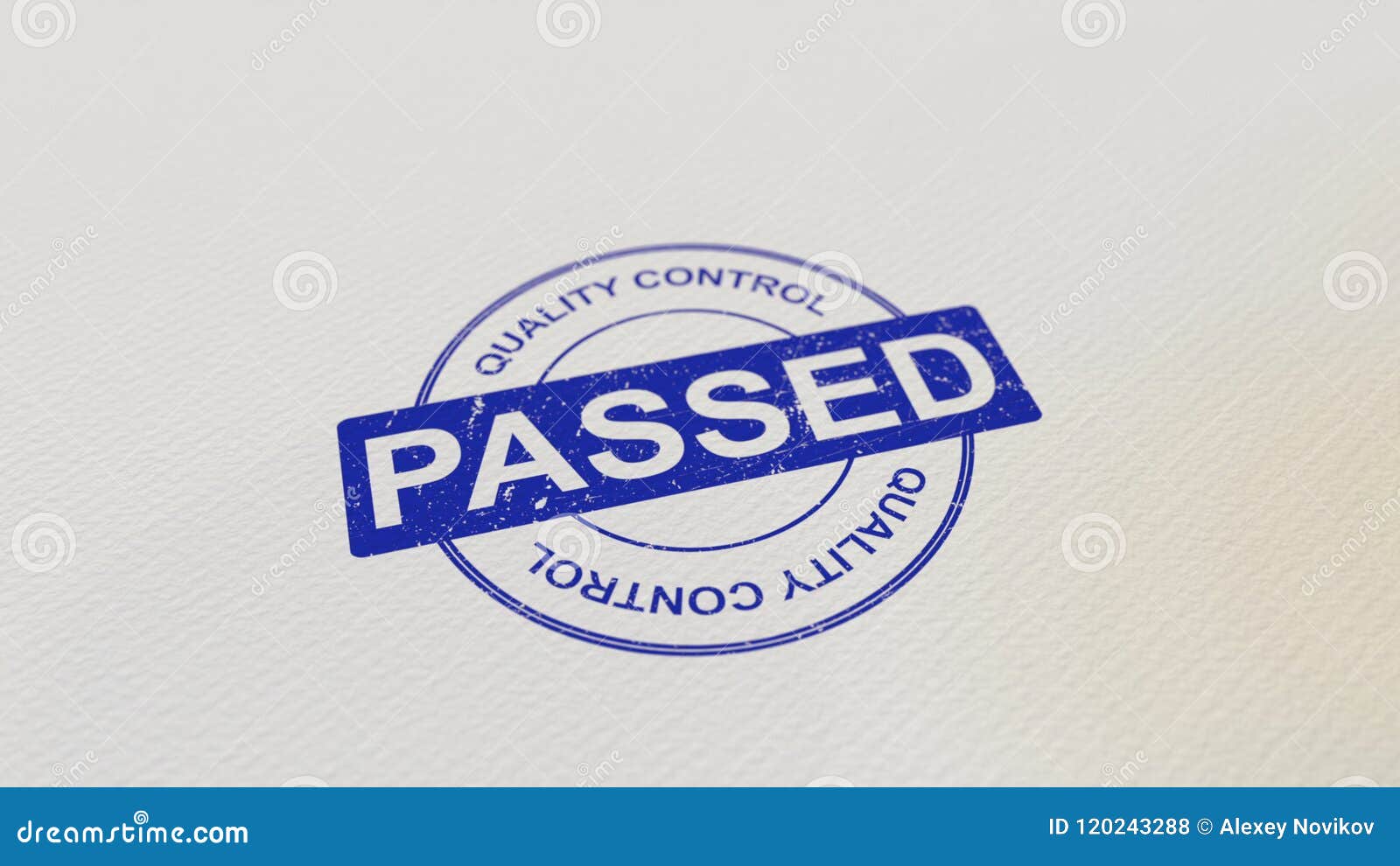 QUALITY CONTROL PASSED Stamp 3D Rendering Stock Illustration ...