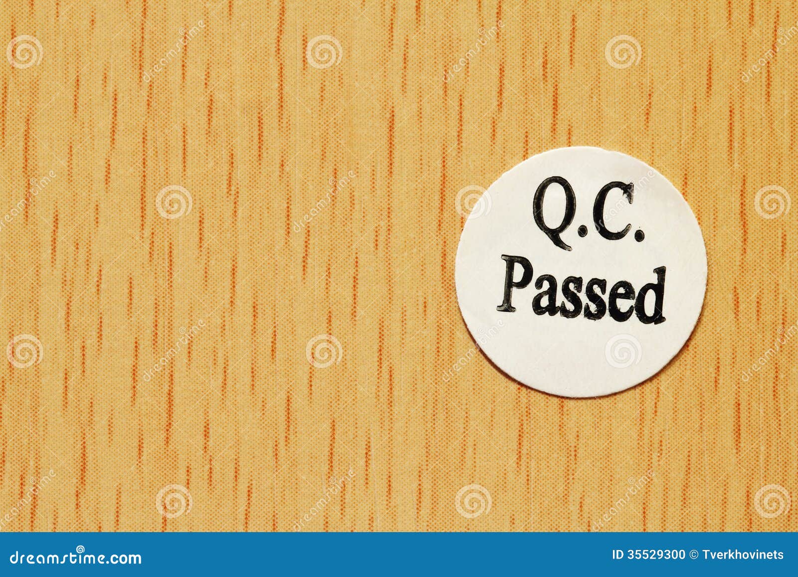 Quality control passed stock photo. Image of confirmed - 35529300