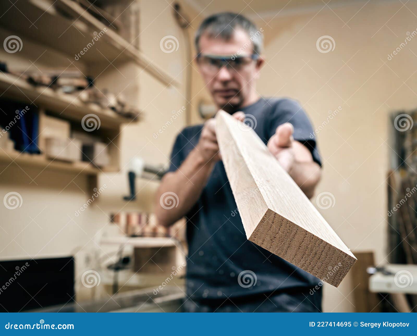 Quality Control Process for Wood Board Processing Stock Image - Image ...
