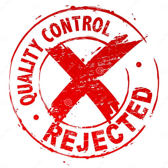 Quality Control Rejected stock vector. Illustration of check - 12027833