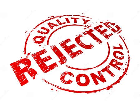 Quality Control Rejected stock vector. Illustration of inspect - 8379139