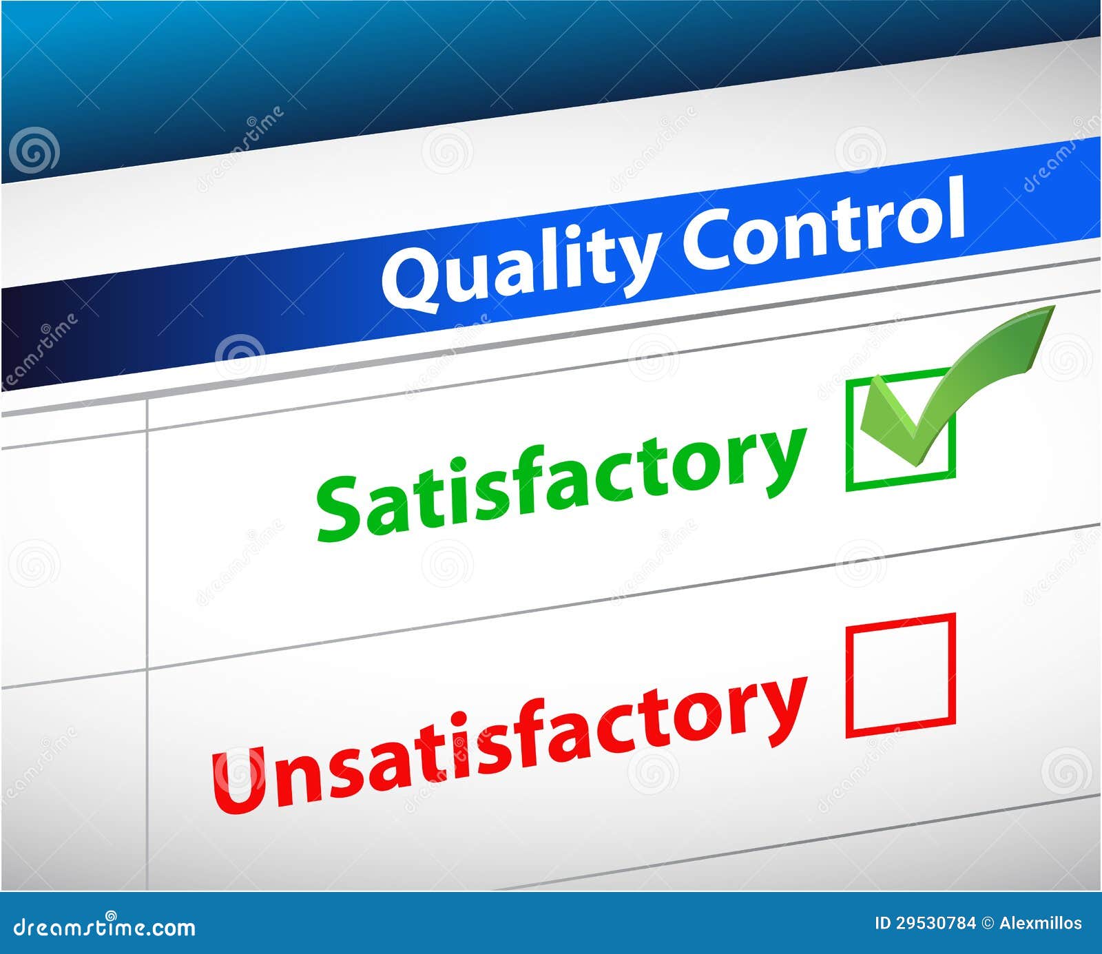 Quality Control Results Business Paperwork Stock Illustration ...