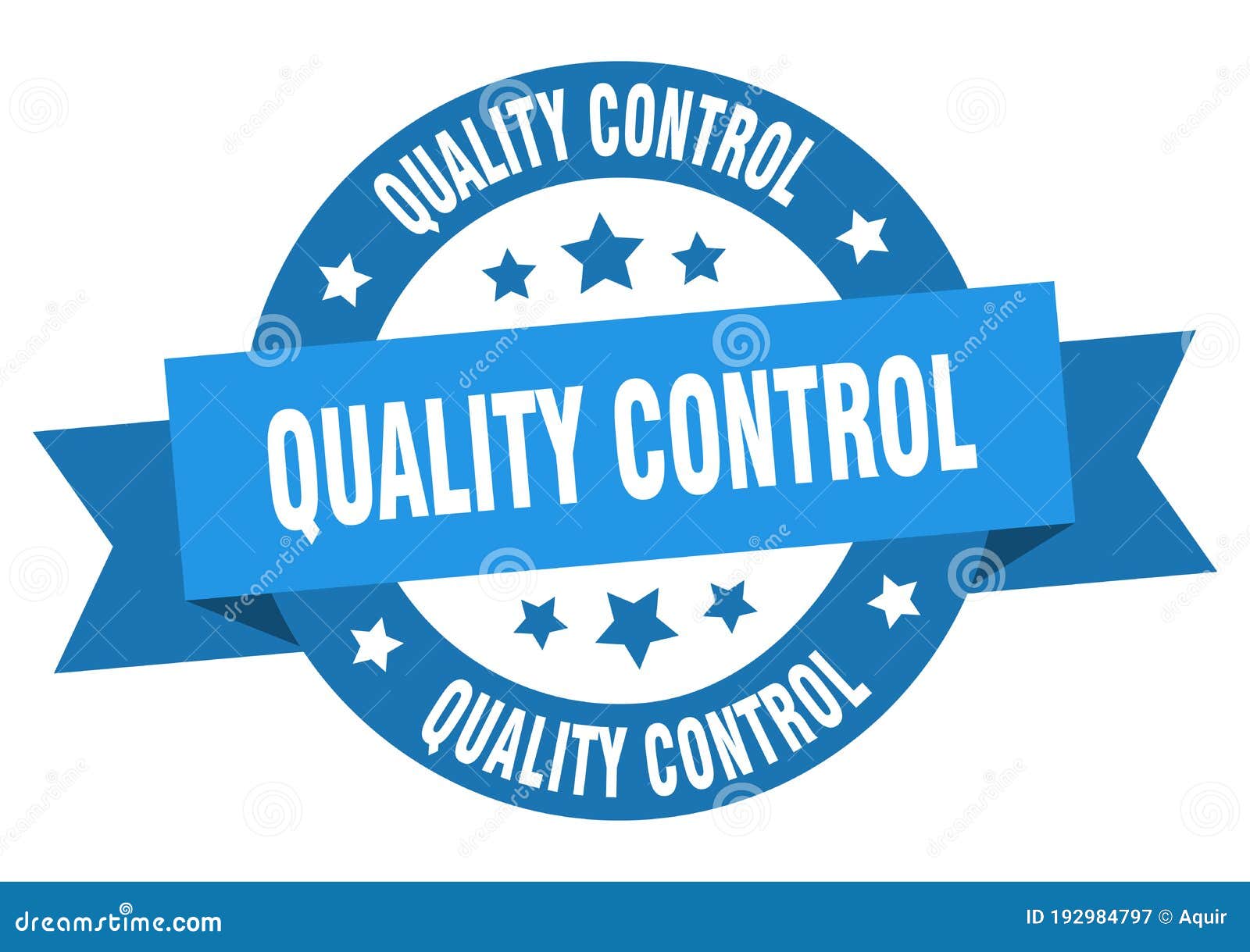 Quality Control Round Ribbon Isolated Label. Quality Control Sign Stock ...