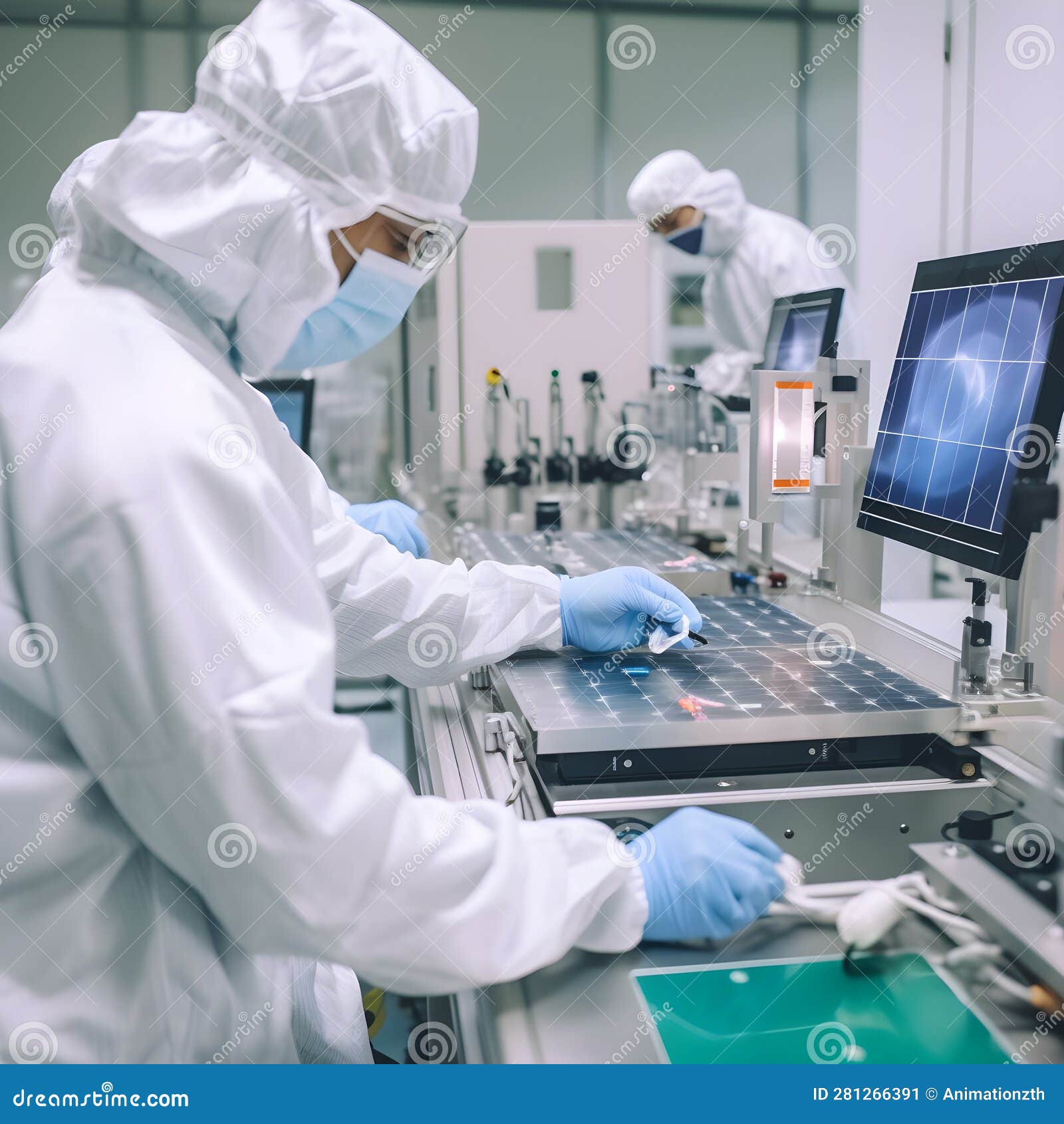 Quality Control Station Within The Factory, Where Technicians Are ...