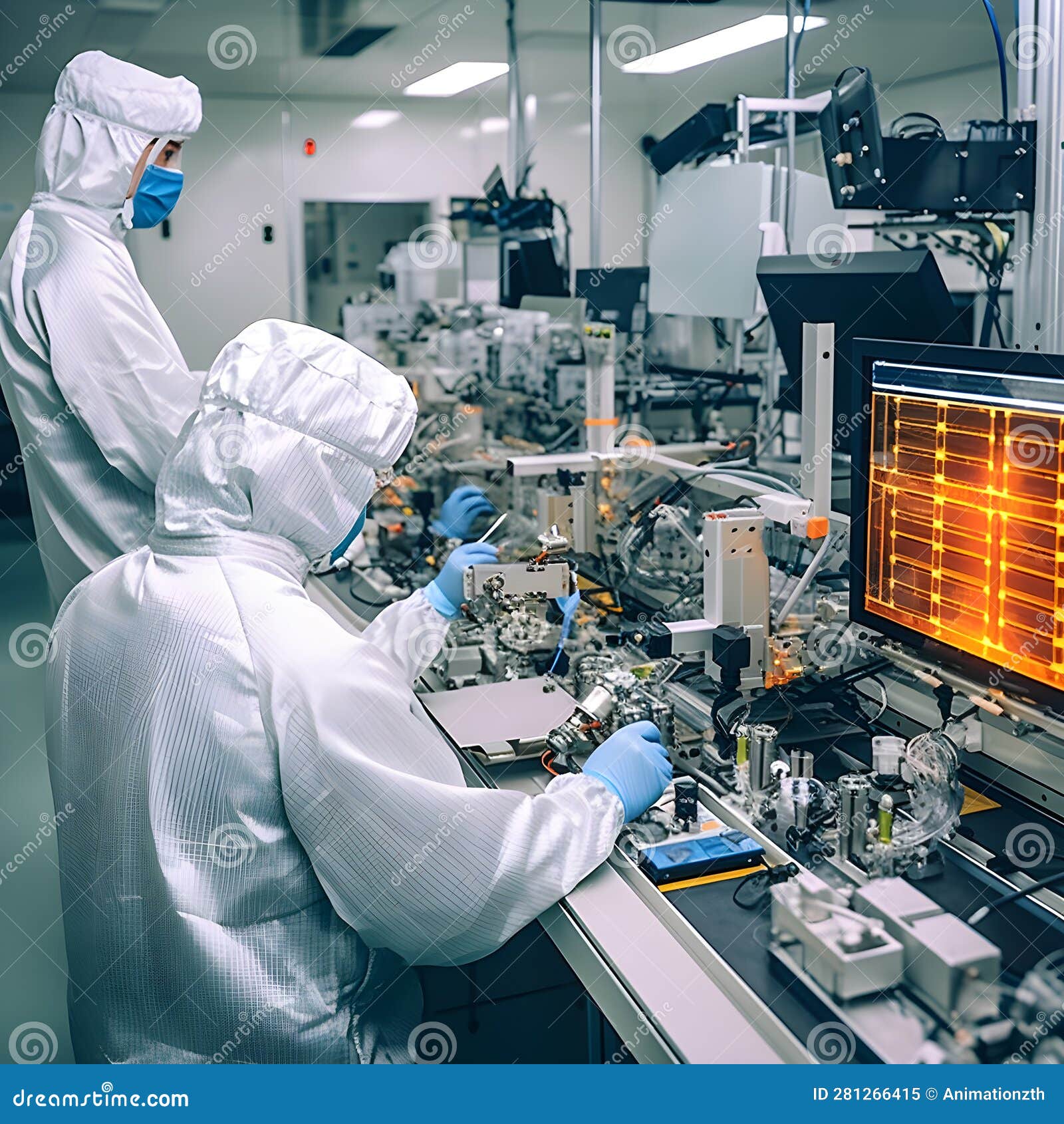 Quality Control Station within the Factory, Where Technicians are ...