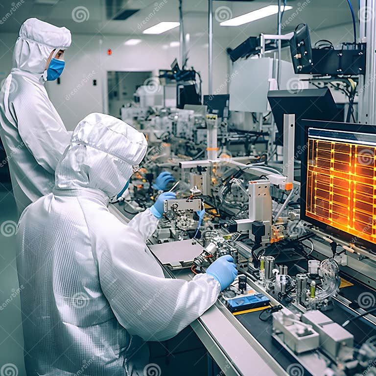 Quality Control Station within the Factory, Where Technicians are ...