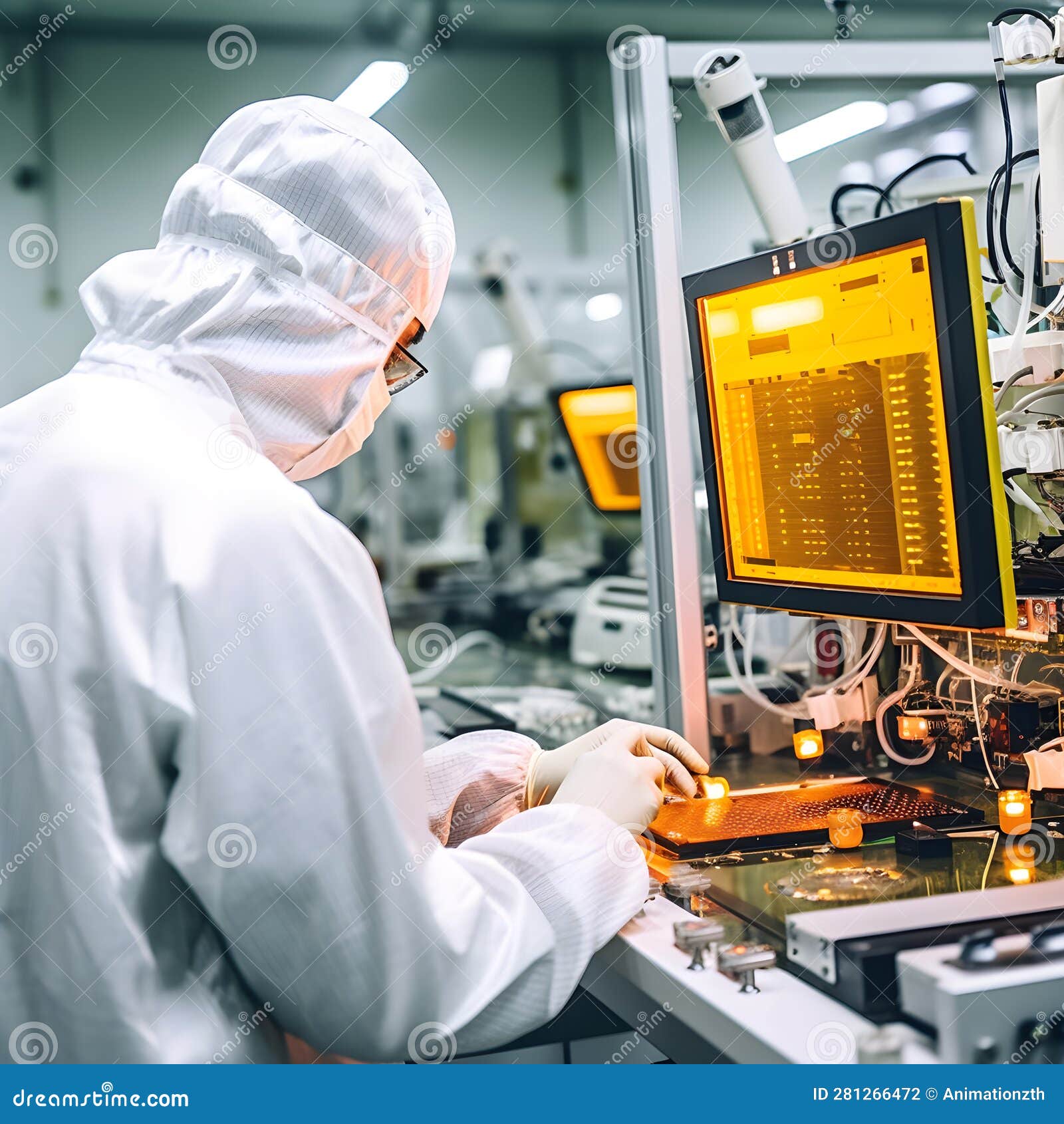 Quality Control Station Within The Factory, Where Technicians Are ...