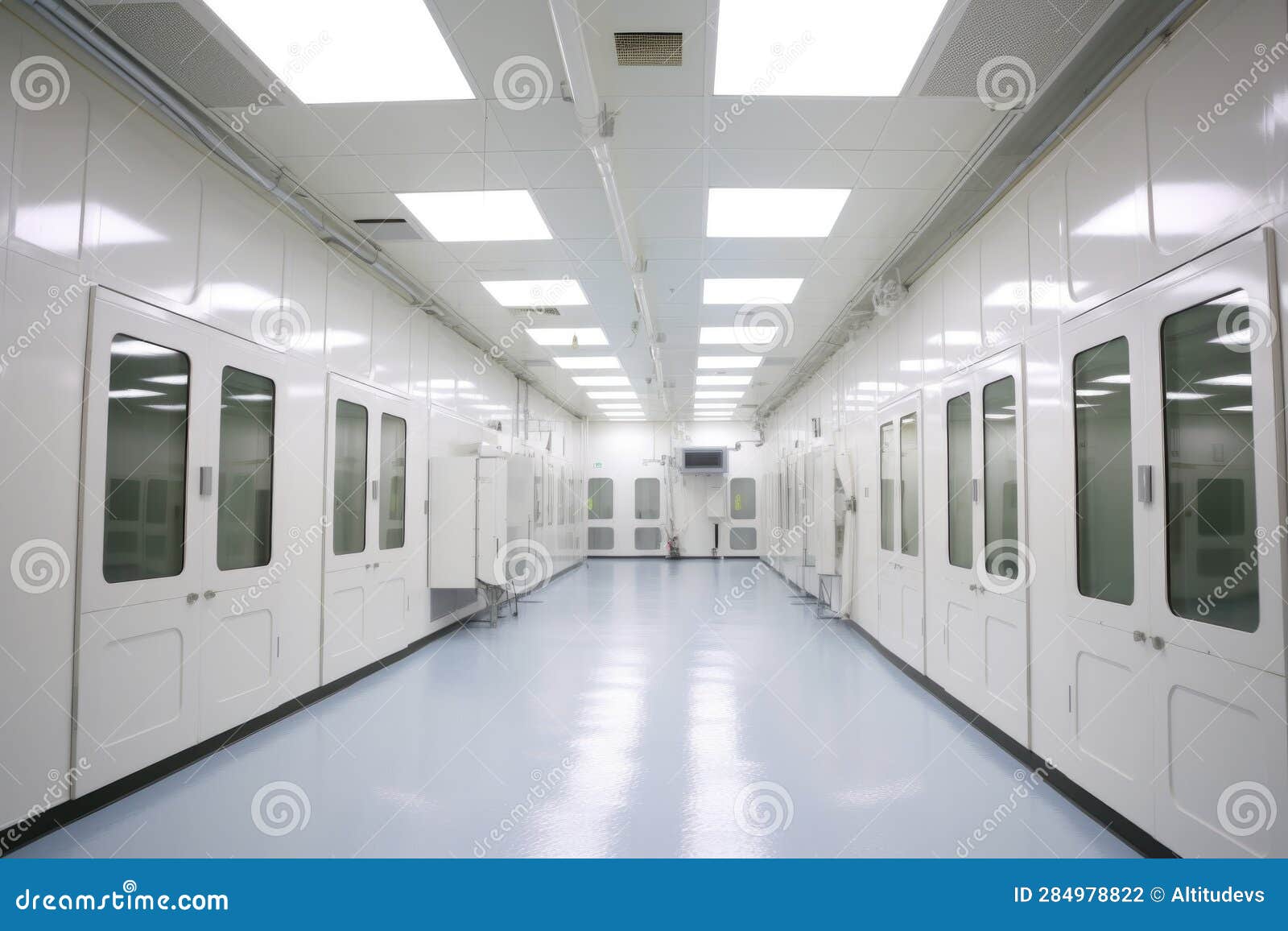 Quality Control Station with Microscope and Samples Stock Illustration ...