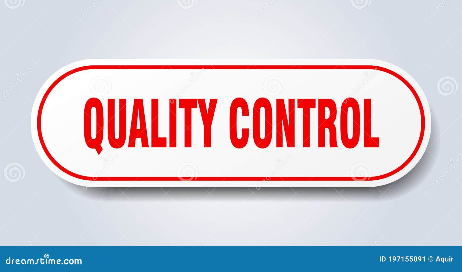 Quality control sticker. stock vector. Illustration of sign - 197155091