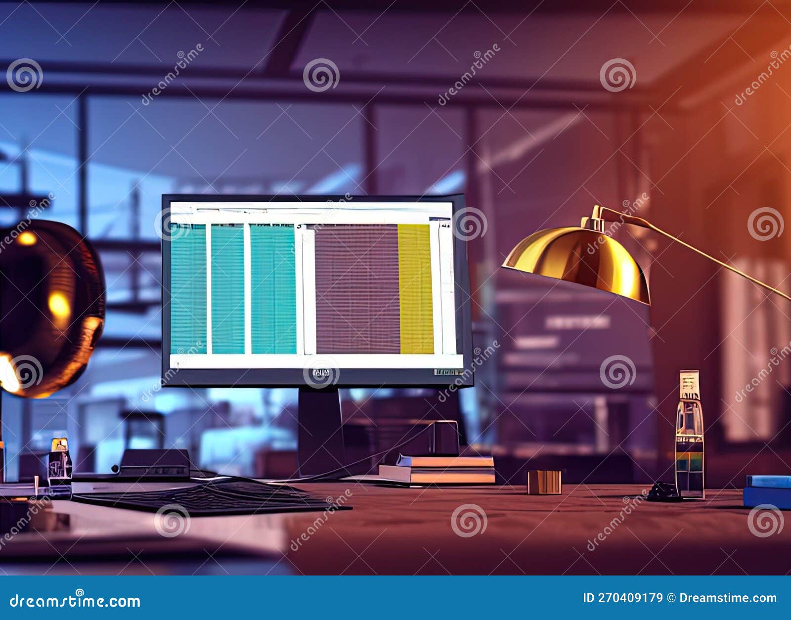 Quality Control Systems Managers Fictional Work Enviroment Scene. Stock ...