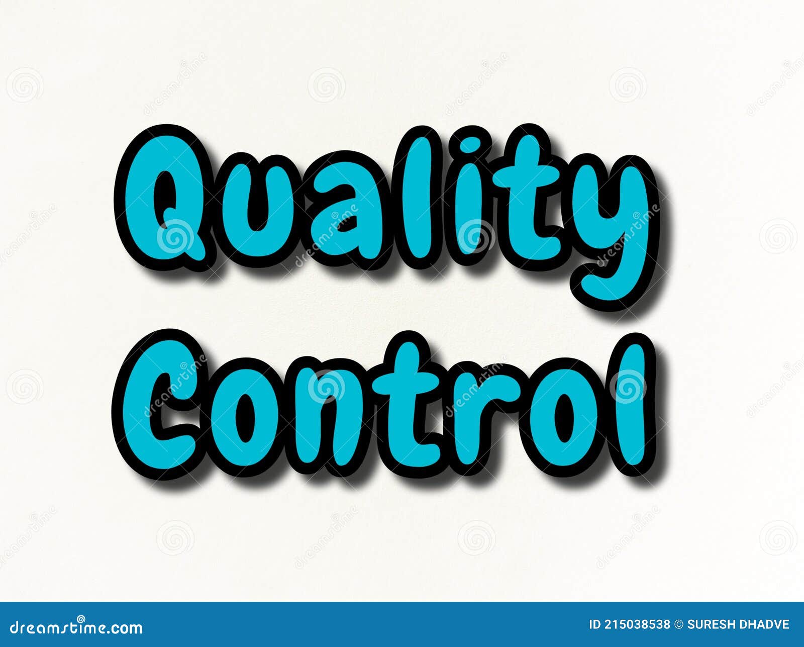 Quality Control Text 3d Illustration Stock Illustration - Illustration ...
