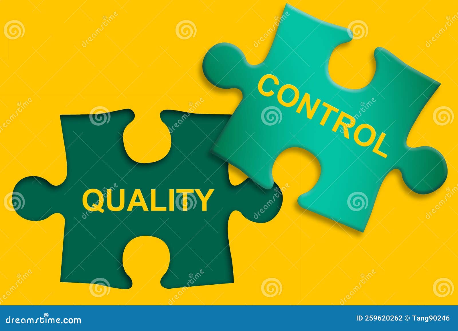 Quality Control Text on Jigsaw Puzzle Stock Illustration - Illustration ...