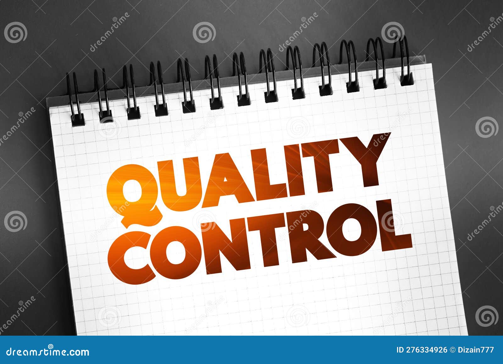 Quality Control Text on Notepad, Concept Background Stock Photo - Image ...