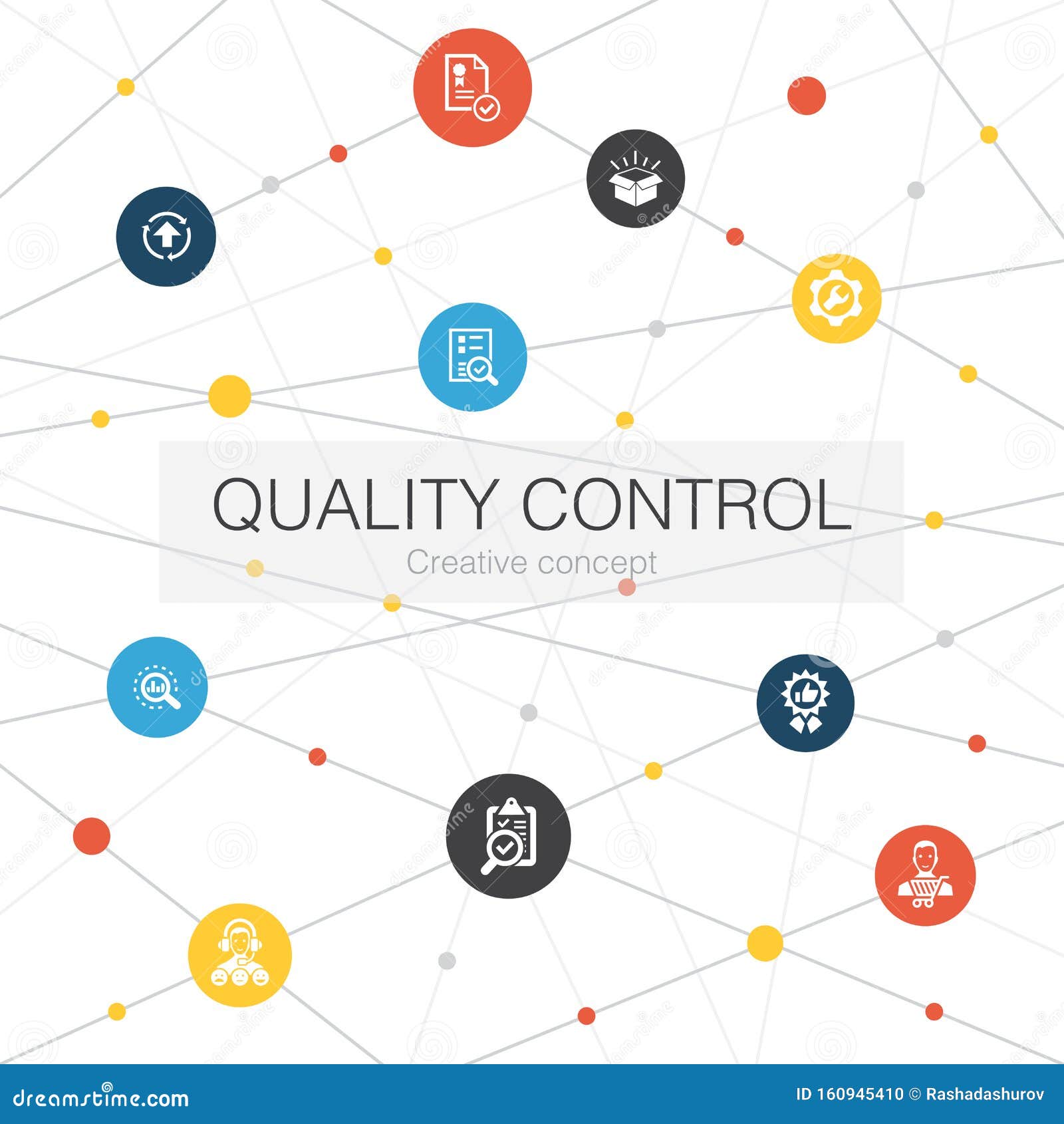 Quality Control Trendy Web Template with Stock Vector - Illustration of ...