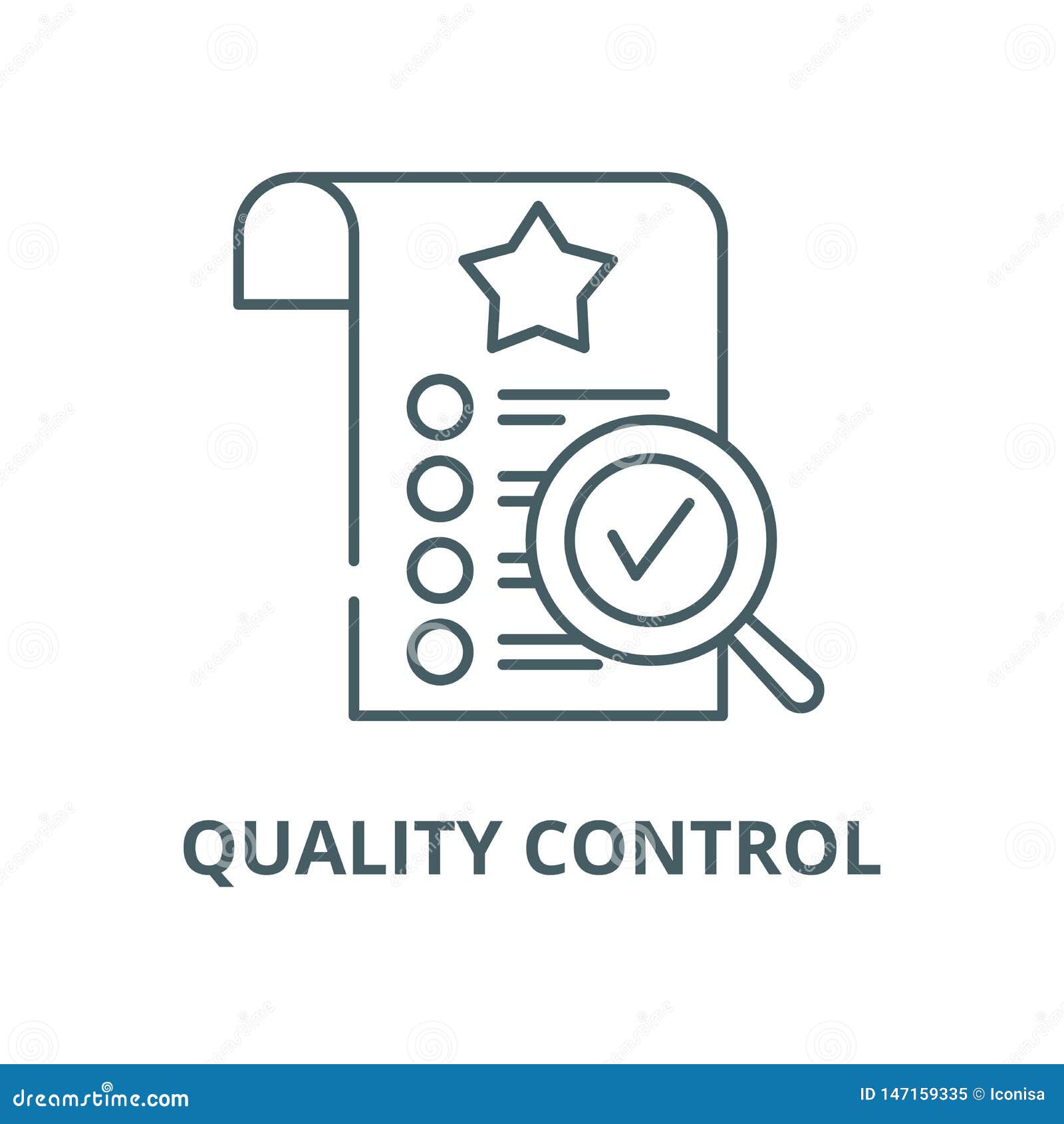 Quality Control Vector Line Icon, Linear Concept, Outline Sign, Symbol ... Quality Control Vector Line Icon, Linear Concept, Outline Sign, Symbol ...
