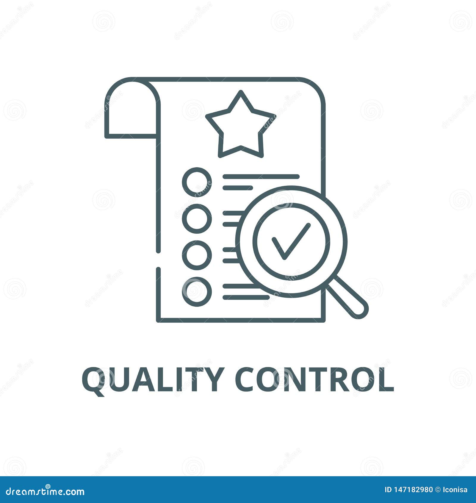 Quality Control Vector Line Icon Linear Concept Outline Sign Symbol