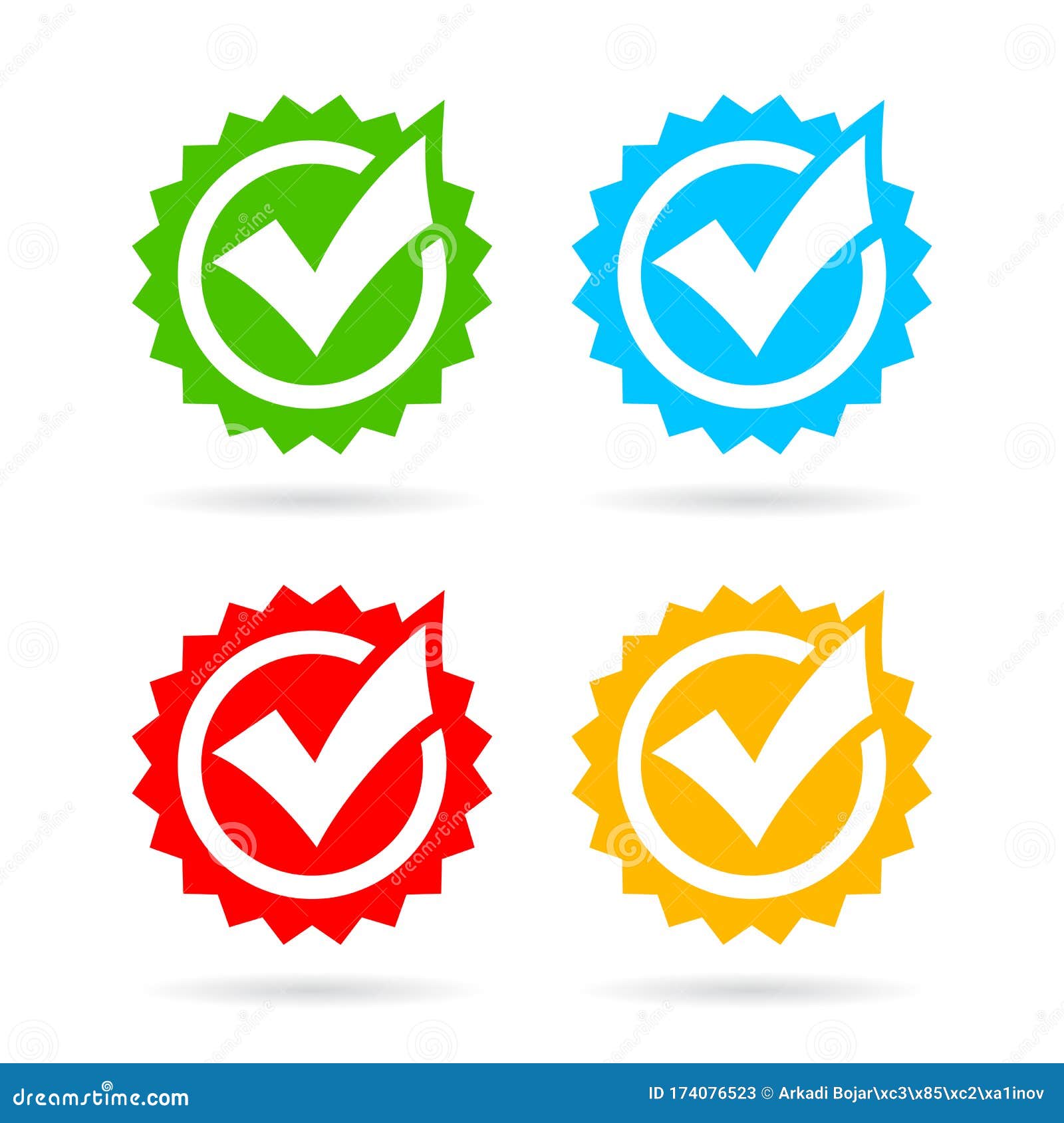 Quality Control Vector Tick Icon Stock Vector - Illustration of logo ...