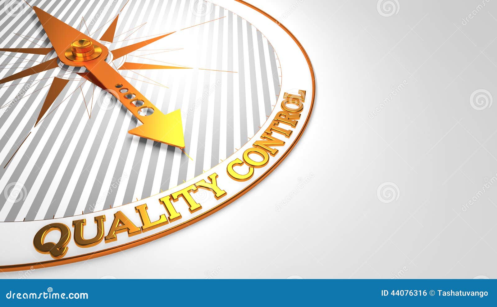 Quality Control on White -Golden Compass. Stock Illustration ...