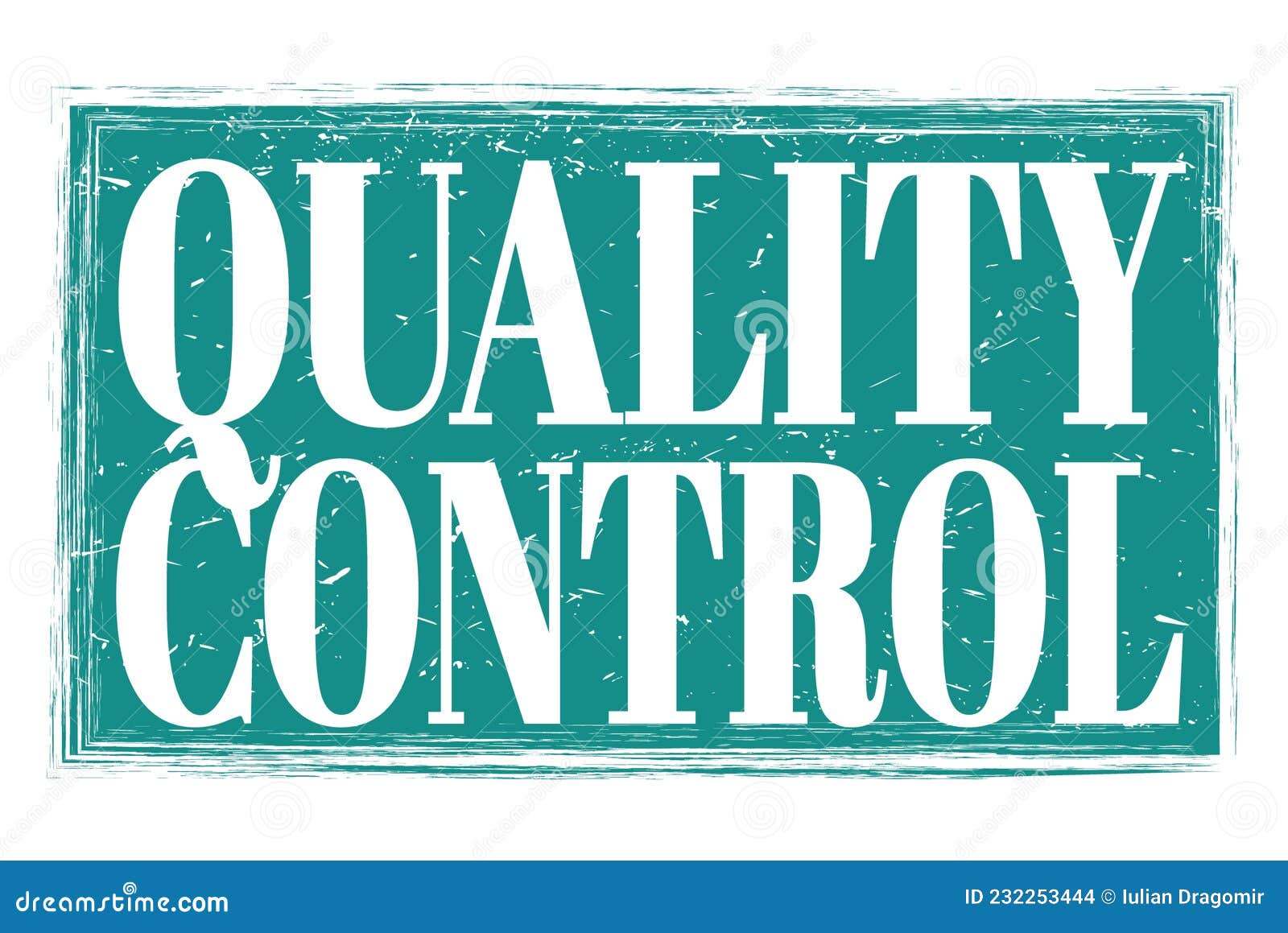 QUALITY CONTROL, Words on Blue Grungy Stamp Sign Stock Illustration ...