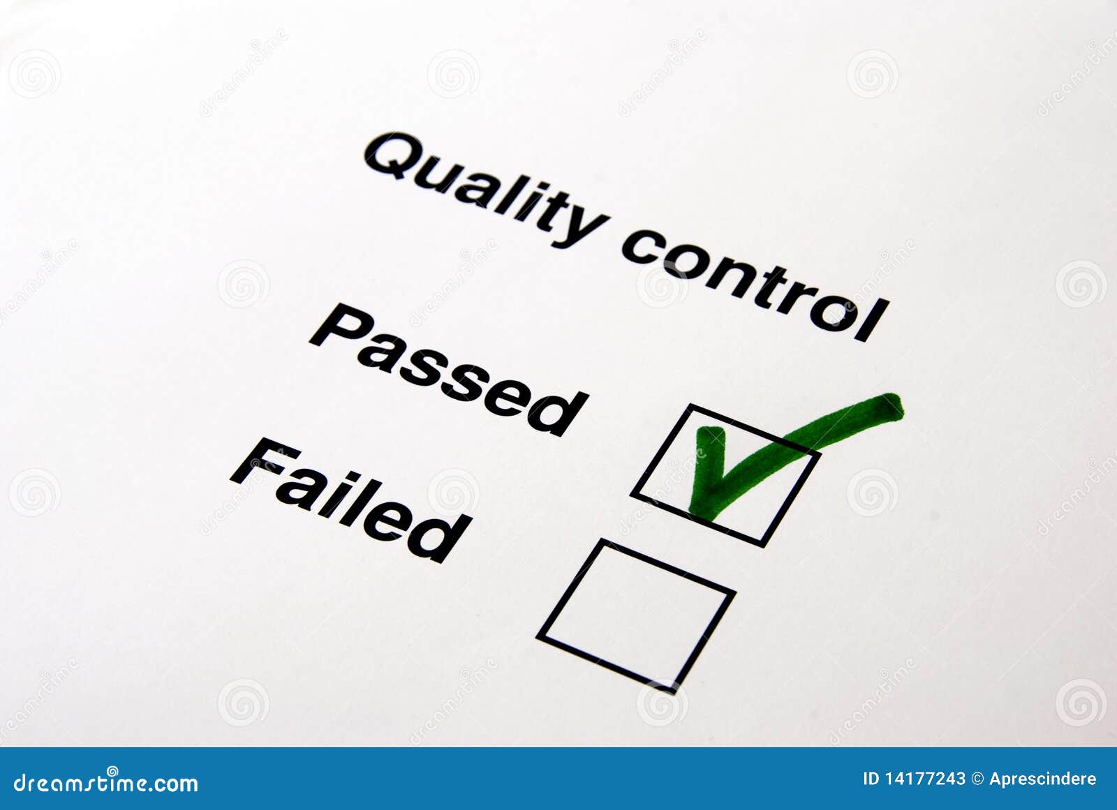 Quality control - yes stock image. Image of passed, checked - 14177243