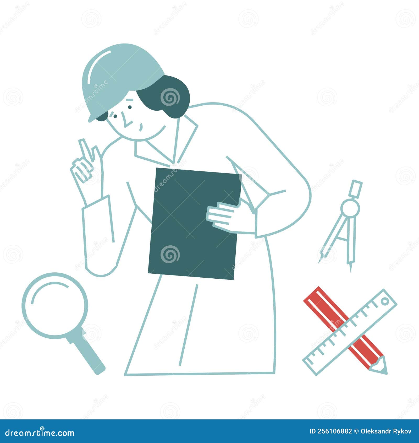 Quality Controller, Engineer. Stock Vector - Illustration of safety ...