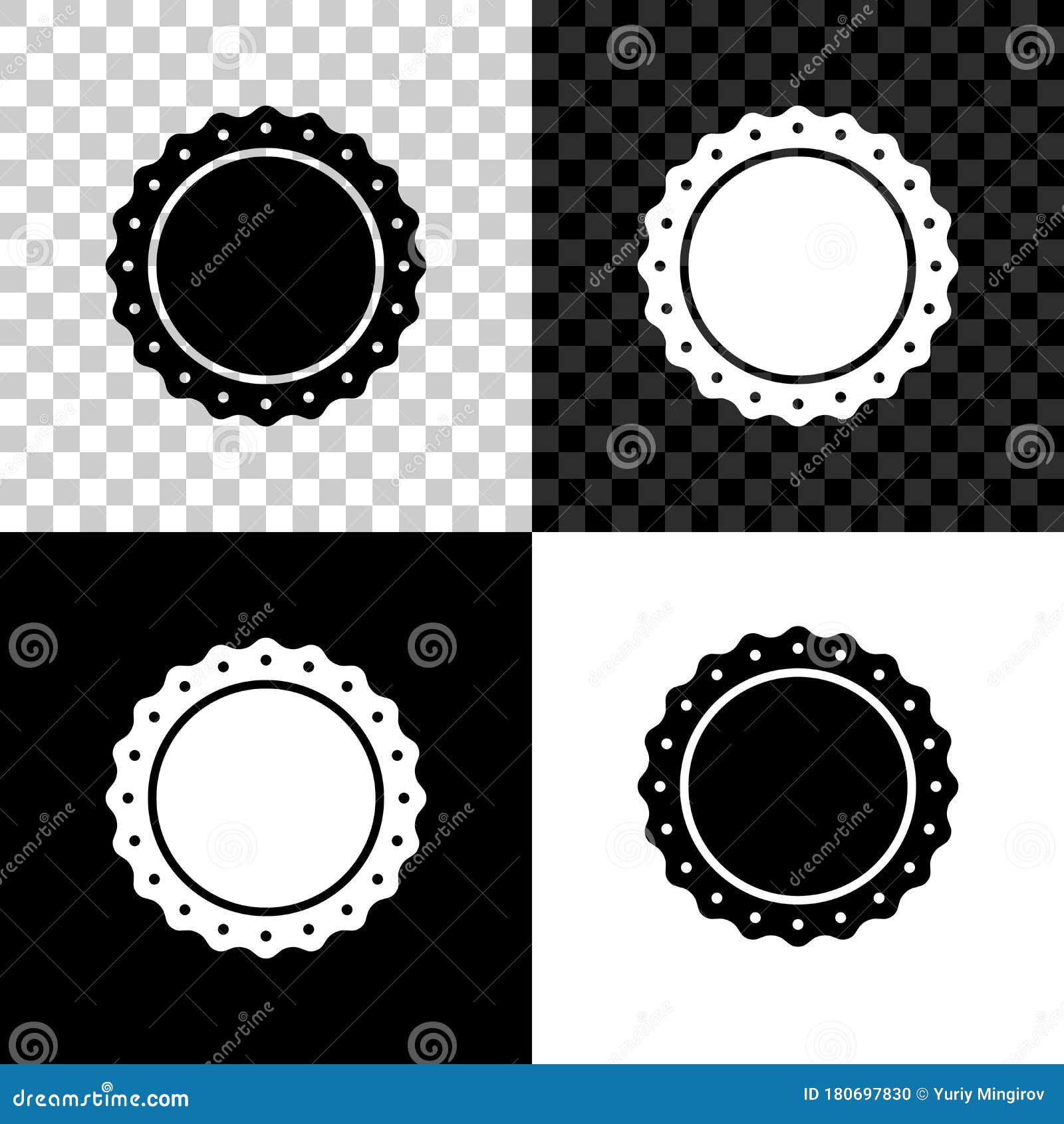Quality Emblem Icon Isolated on Black, White and Transparent Background ...