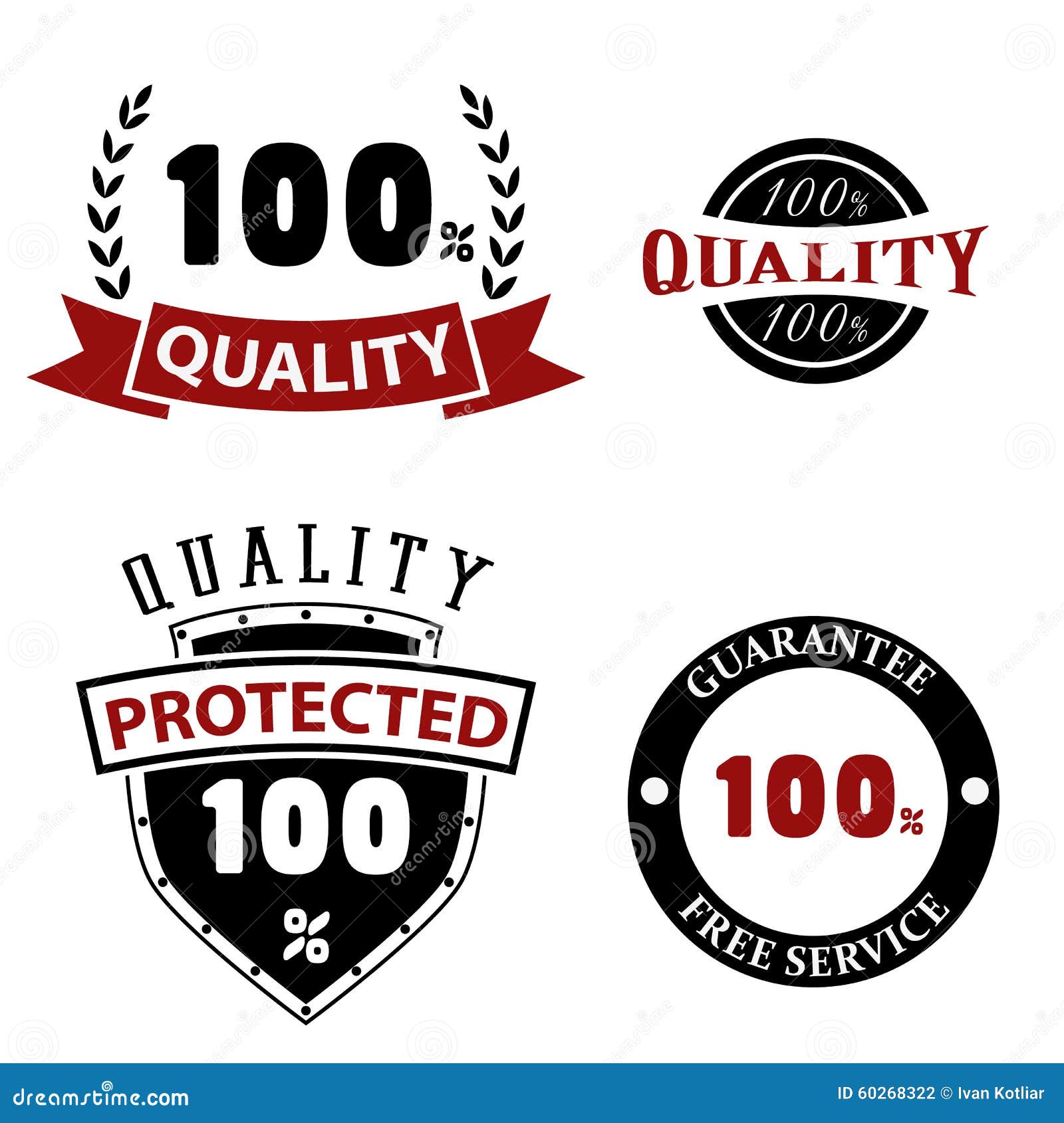 Quality emblems and labels stock vector. Illustration of label - 60268322