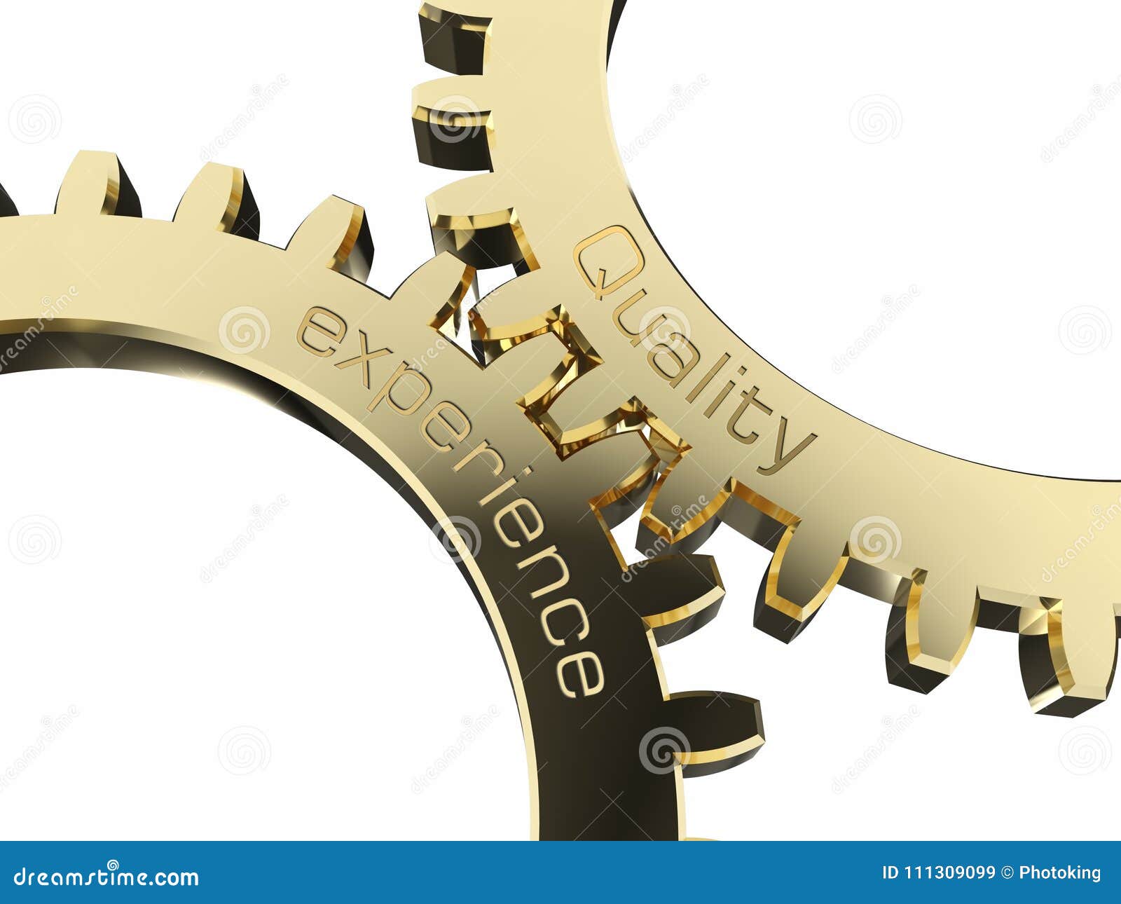 Quality and Experience on Gearwheels Stock Illustration - Illustration ...