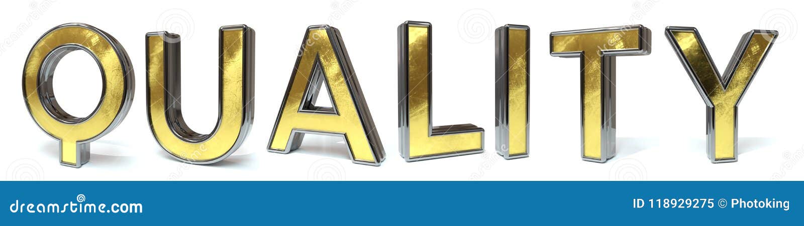 Quality golden text stock illustration. Illustration of concept - 118929275