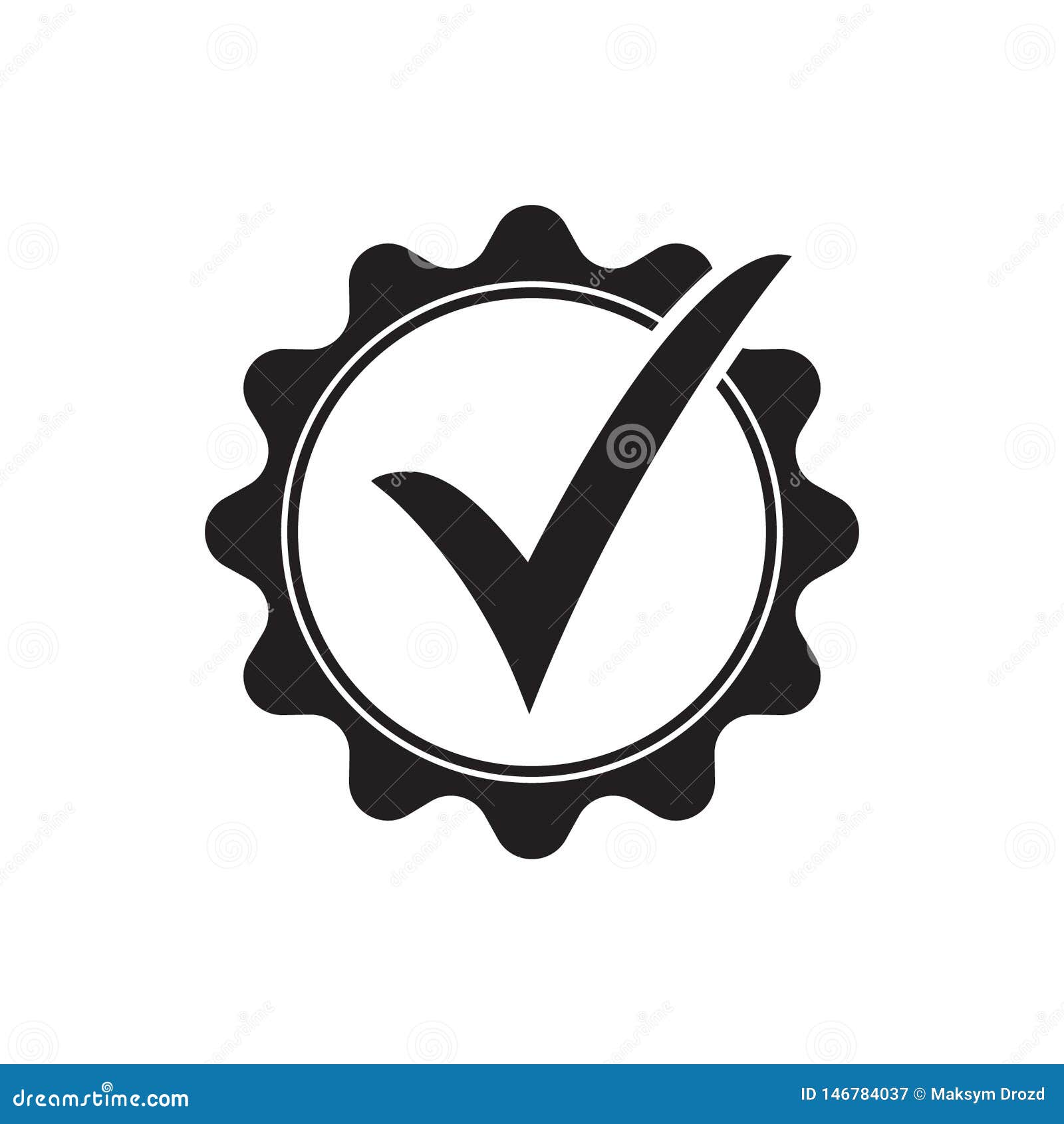 Quality Guarantee Icon, Check Mark in Seal Icon Stock Vector ... Quality Guarantee Icon, Check Mark in Seal Icon Stock Vector ...