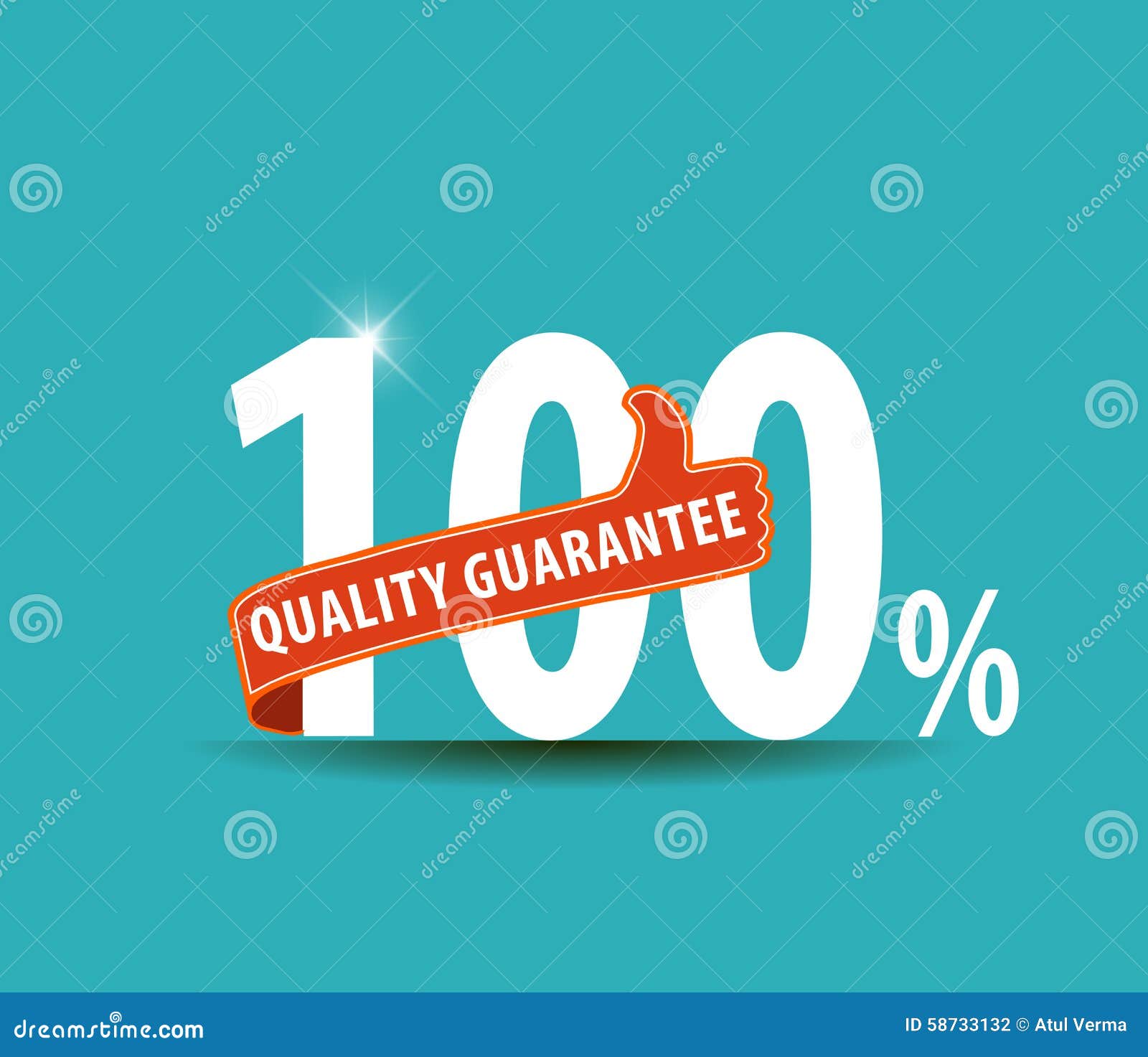 100 Quality Guarantee Label/ Sign/ Icon. Stock Vector - Illustration of ...