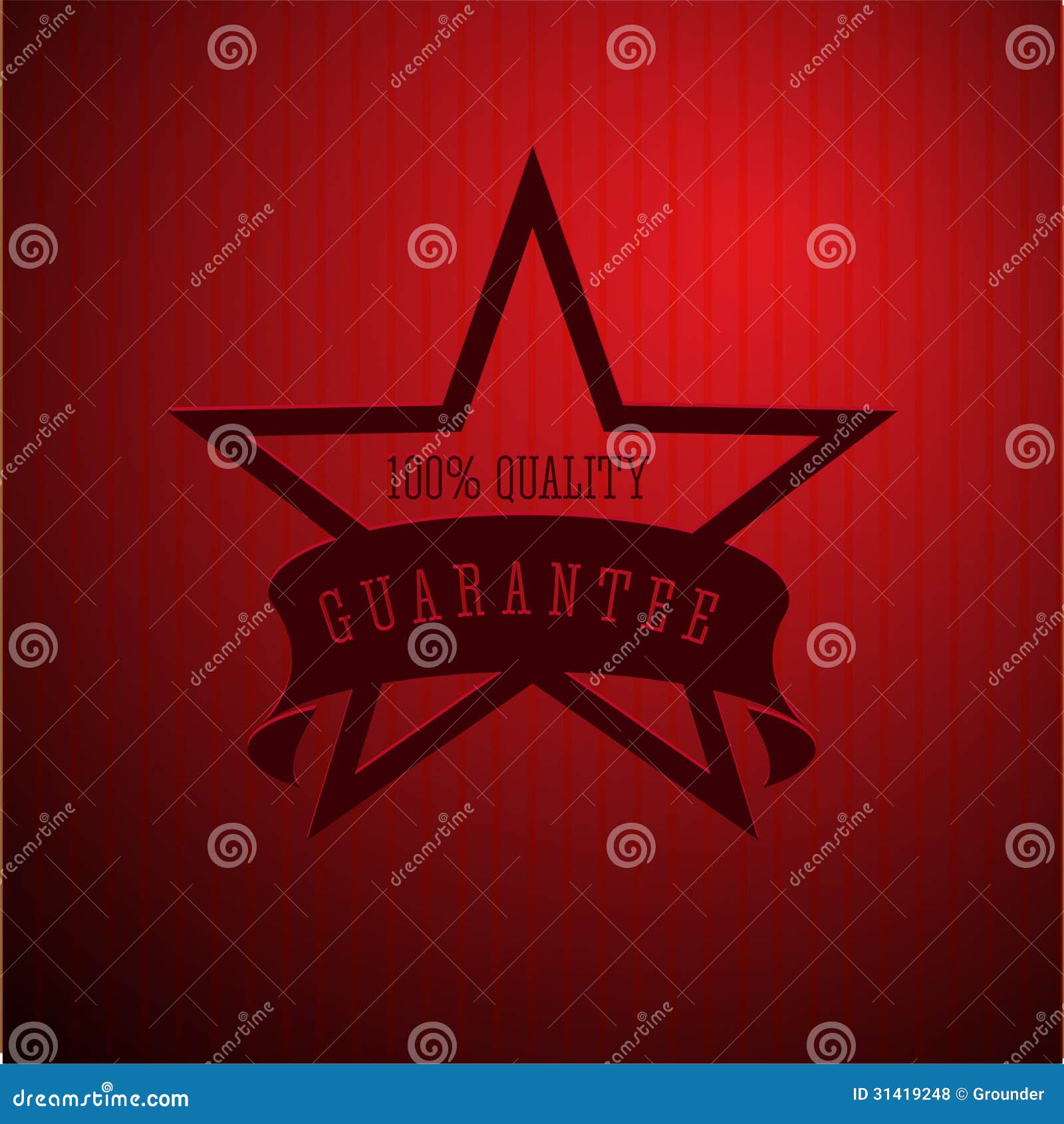 Quality Guarantee Star with Ribbon Stock Vector - Illustration of ...