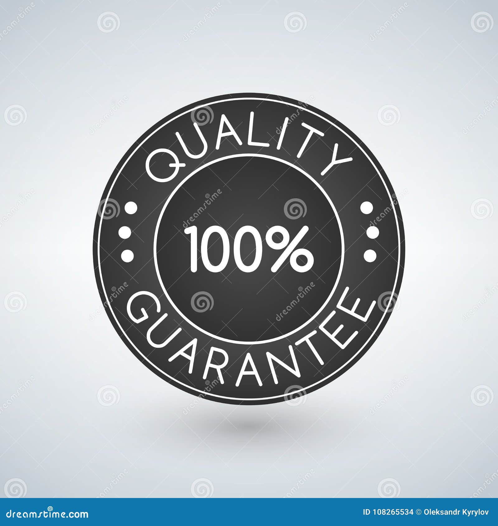 100 Quality Guarantee Sticker or Label, Illustration Stock Illustration ...