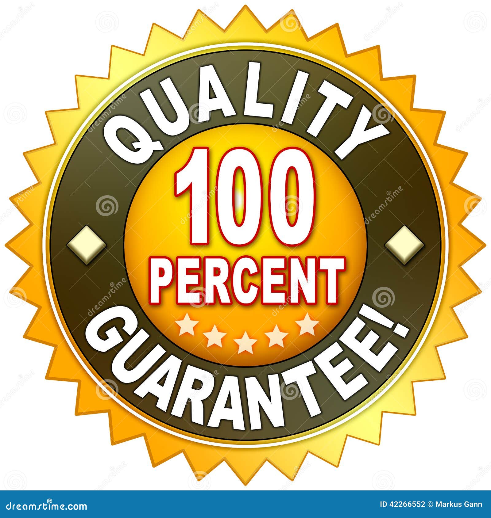 Quality guarantee stock illustration. Illustration of back - 42266552