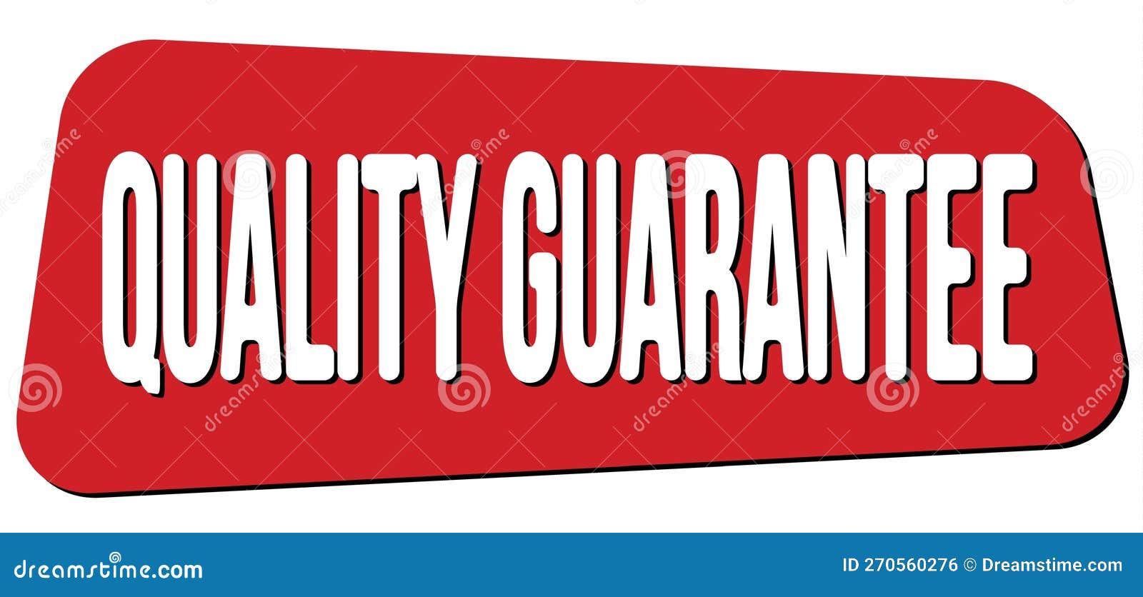 QUALITY GUARANTEE Text on Red Trapeze Stamp Sign Stock Illustration ...