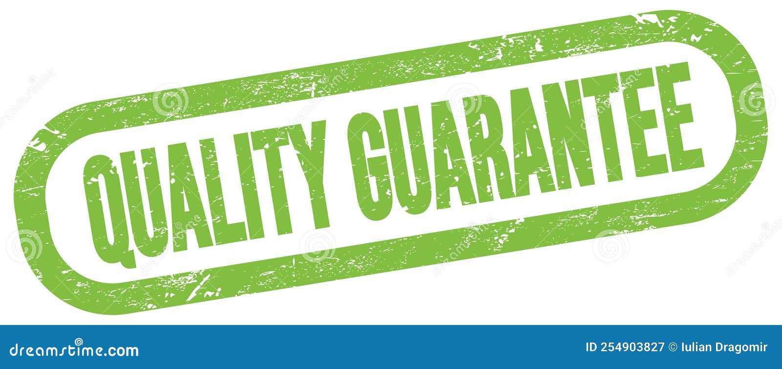 QUALITY GUARANTEE, Text Written on Green Stamp Sign Stock Illustration ...
