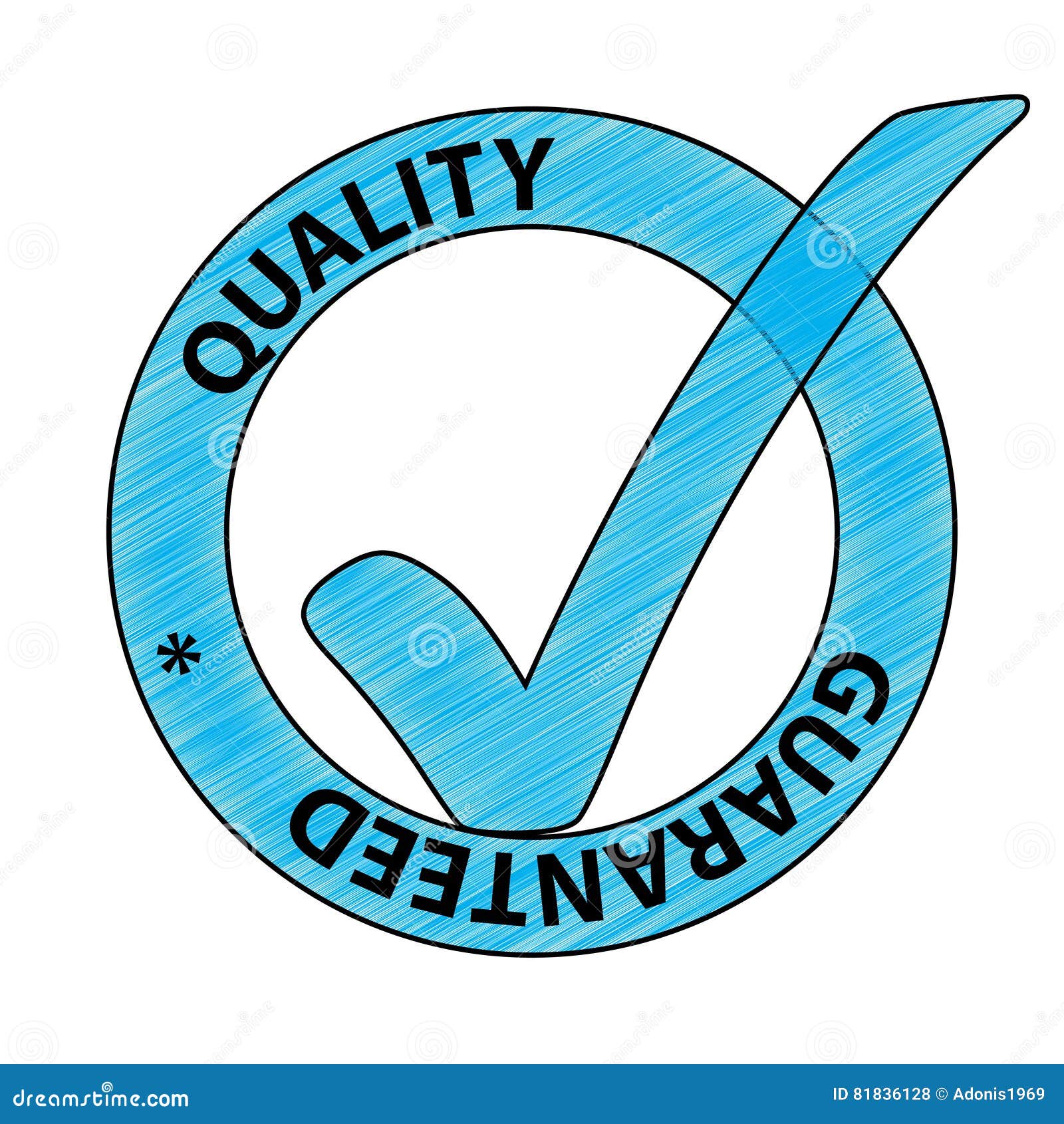 Quality Guaranteed stock vector. Illustration of guarantee - 81836128
