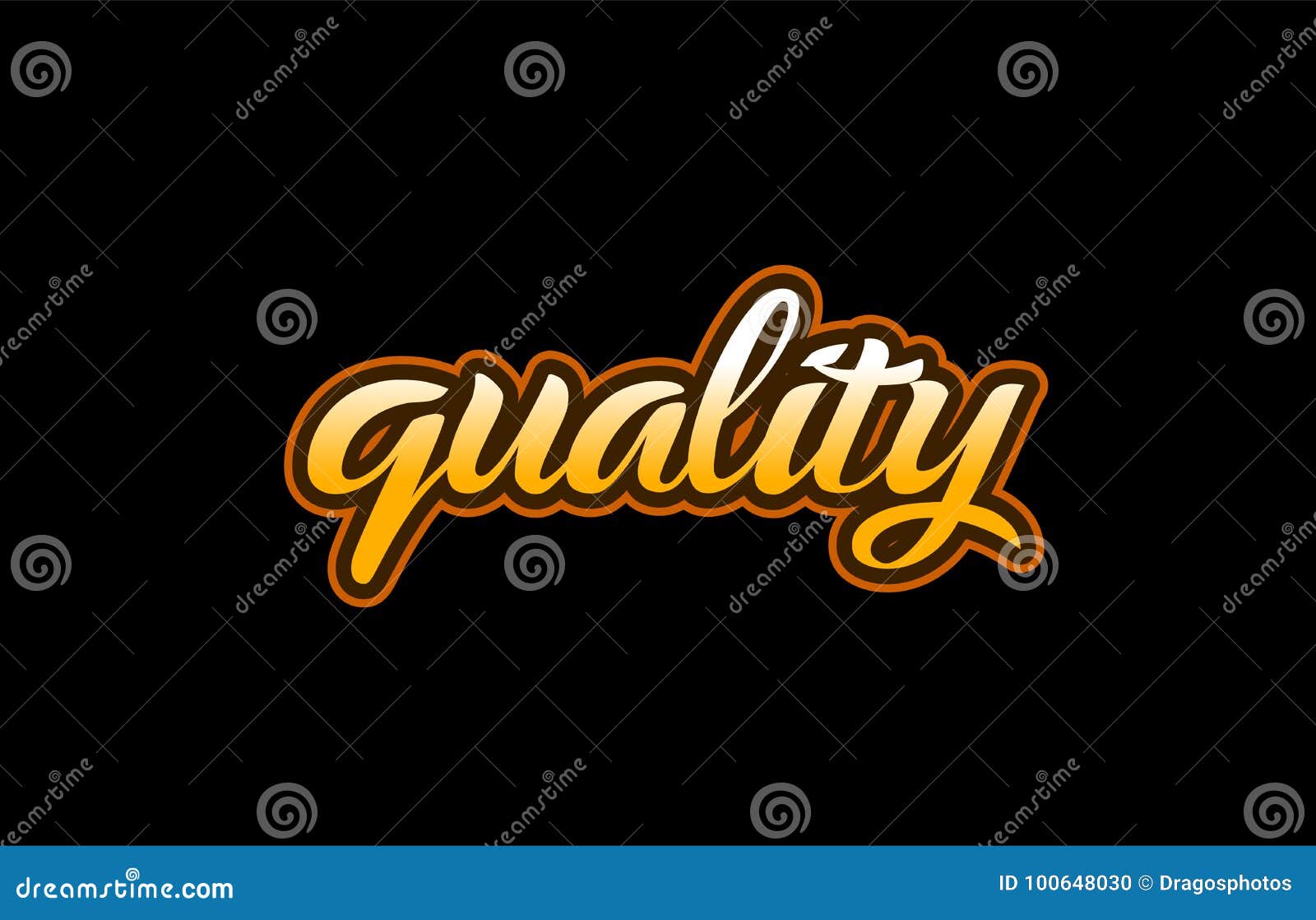 Quality Word Text Banner Postcard Logo Icon Design Creative Concept ...