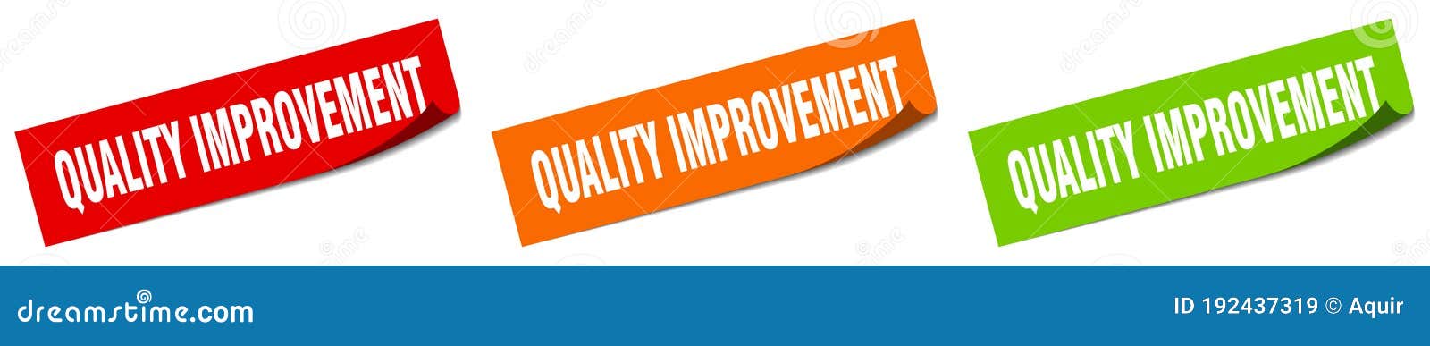 Quality Improvement Banner. Quality Improvement Speech Bubble Label Set ...