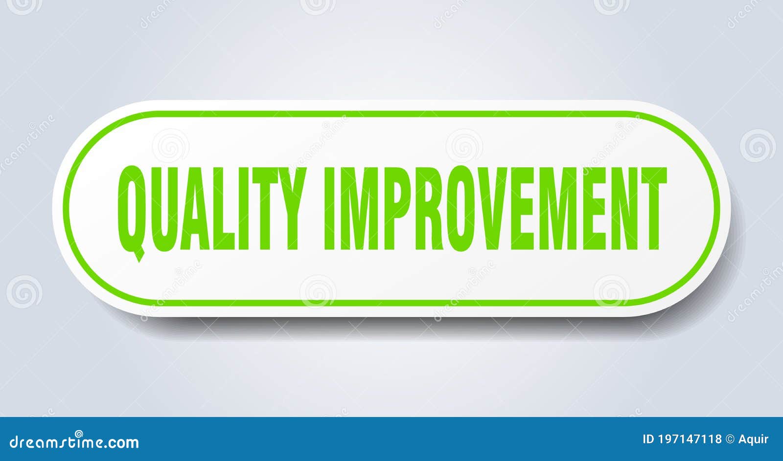 Quality Improvement Sticker. Stock Vector - Illustration of white ...